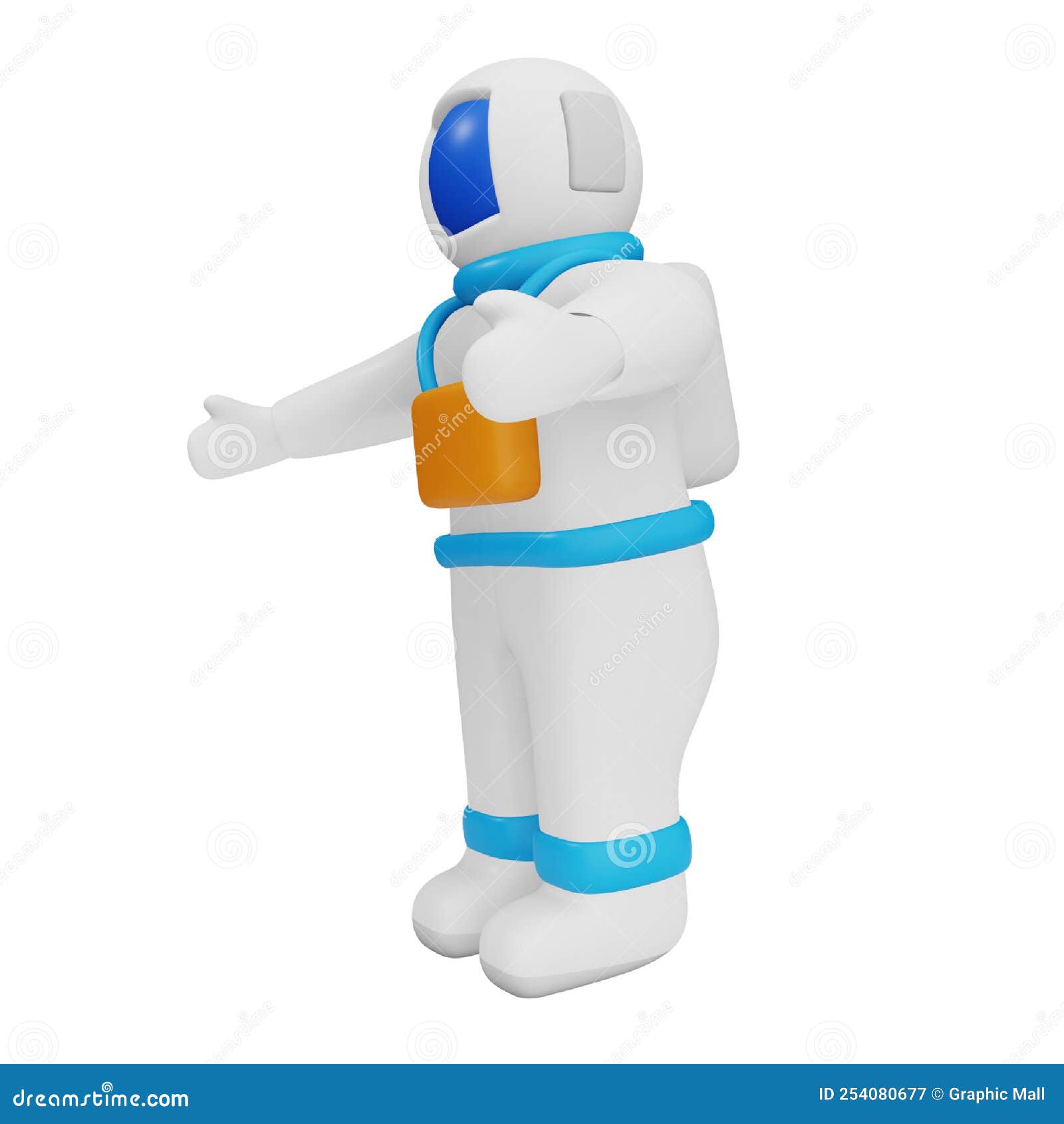 Spaceman Isometric. Future Human Explorer Space Floating Astronaut In ...
