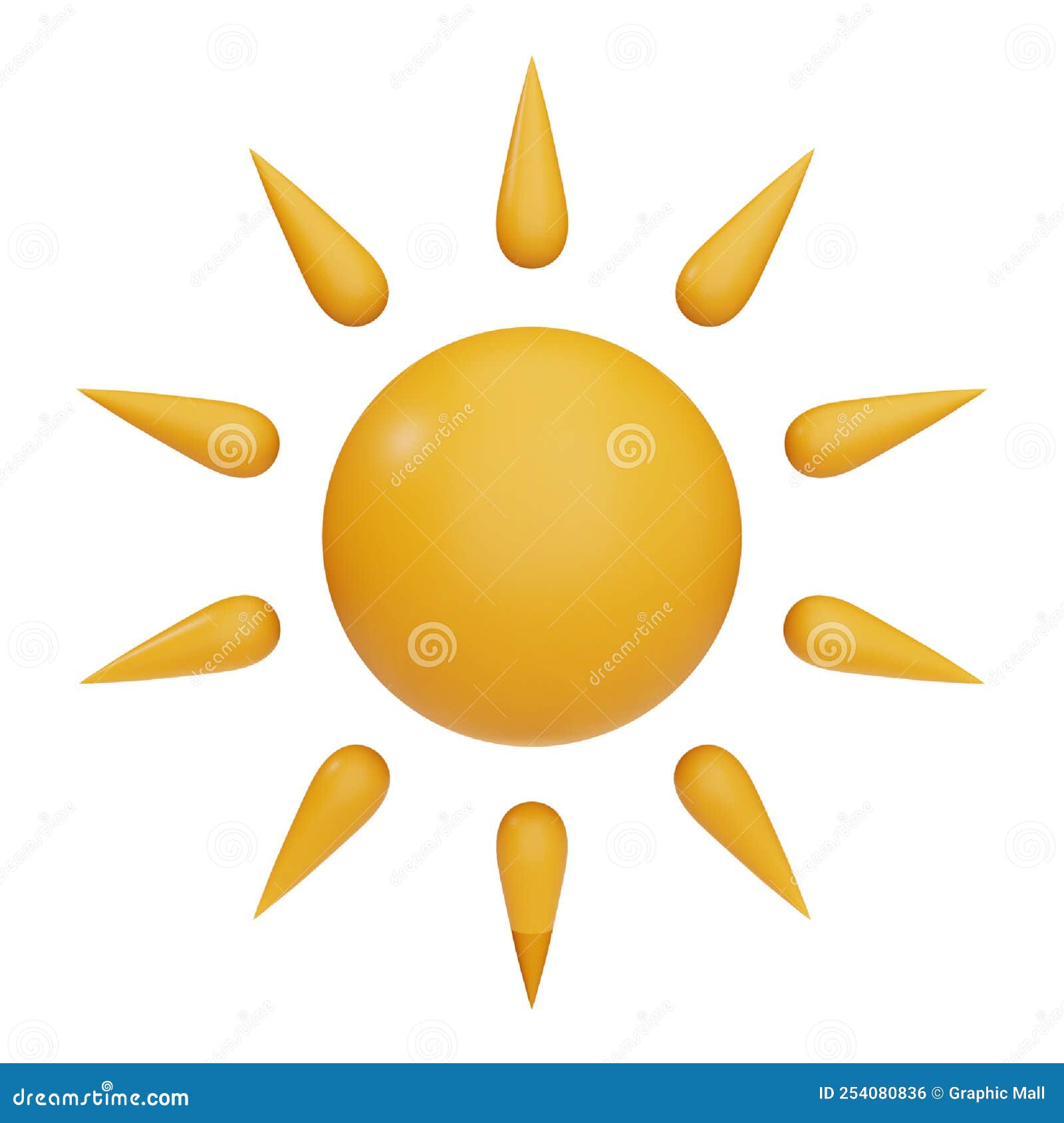 Sun 3d Rendering Isometric Icons. Stock Vector - Illustration of ...