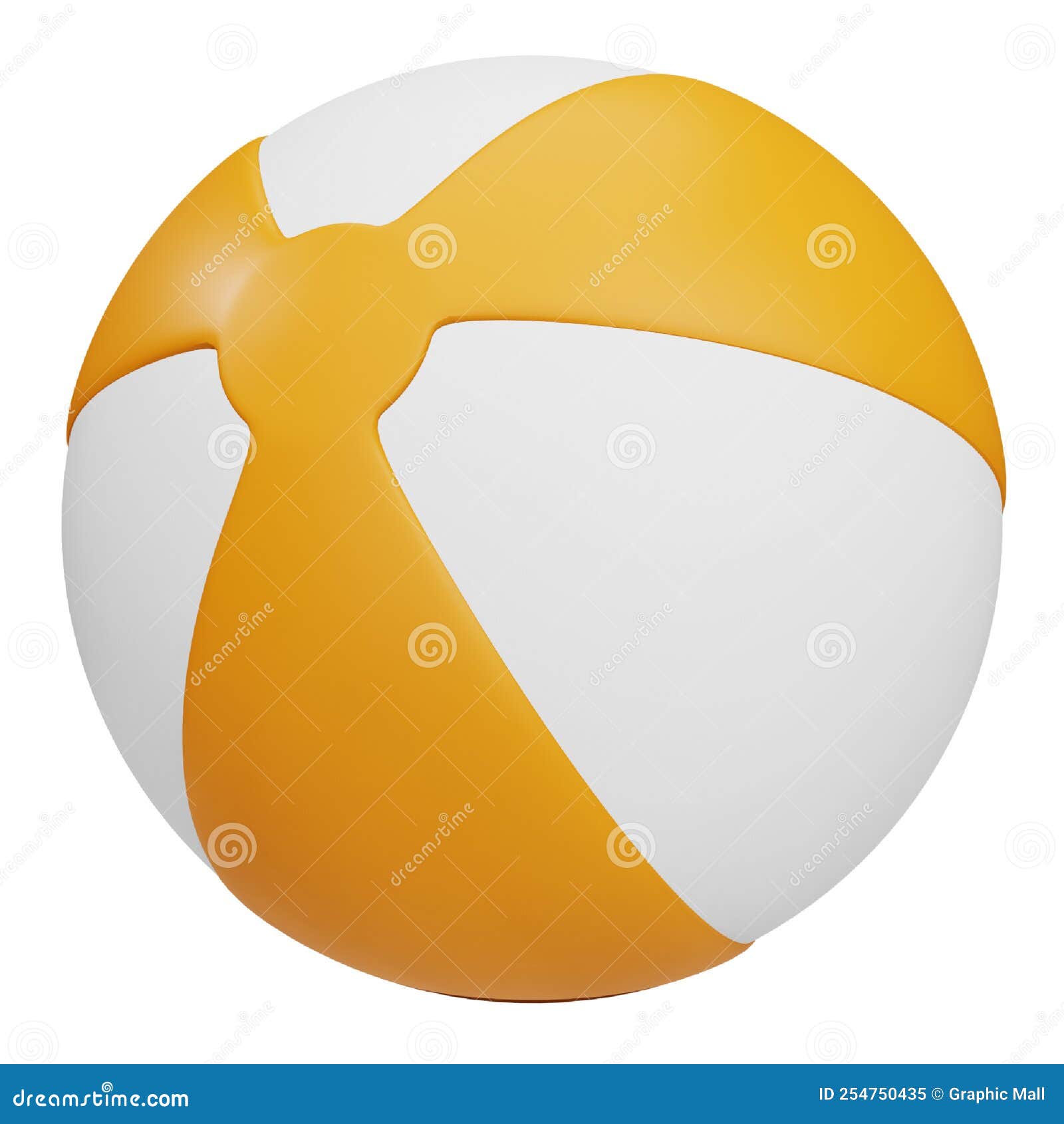 Valley Ball 3d Rendering Isometric Icon. Stock Vector - Illustration of ...