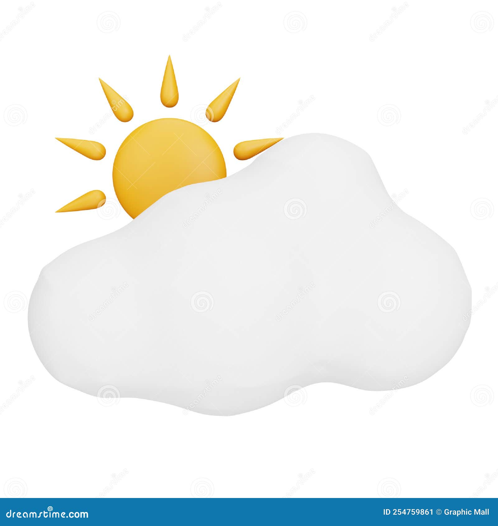 Summer Weather 3d Rendering Isometric Icon. Stock Vector - Illustration ...