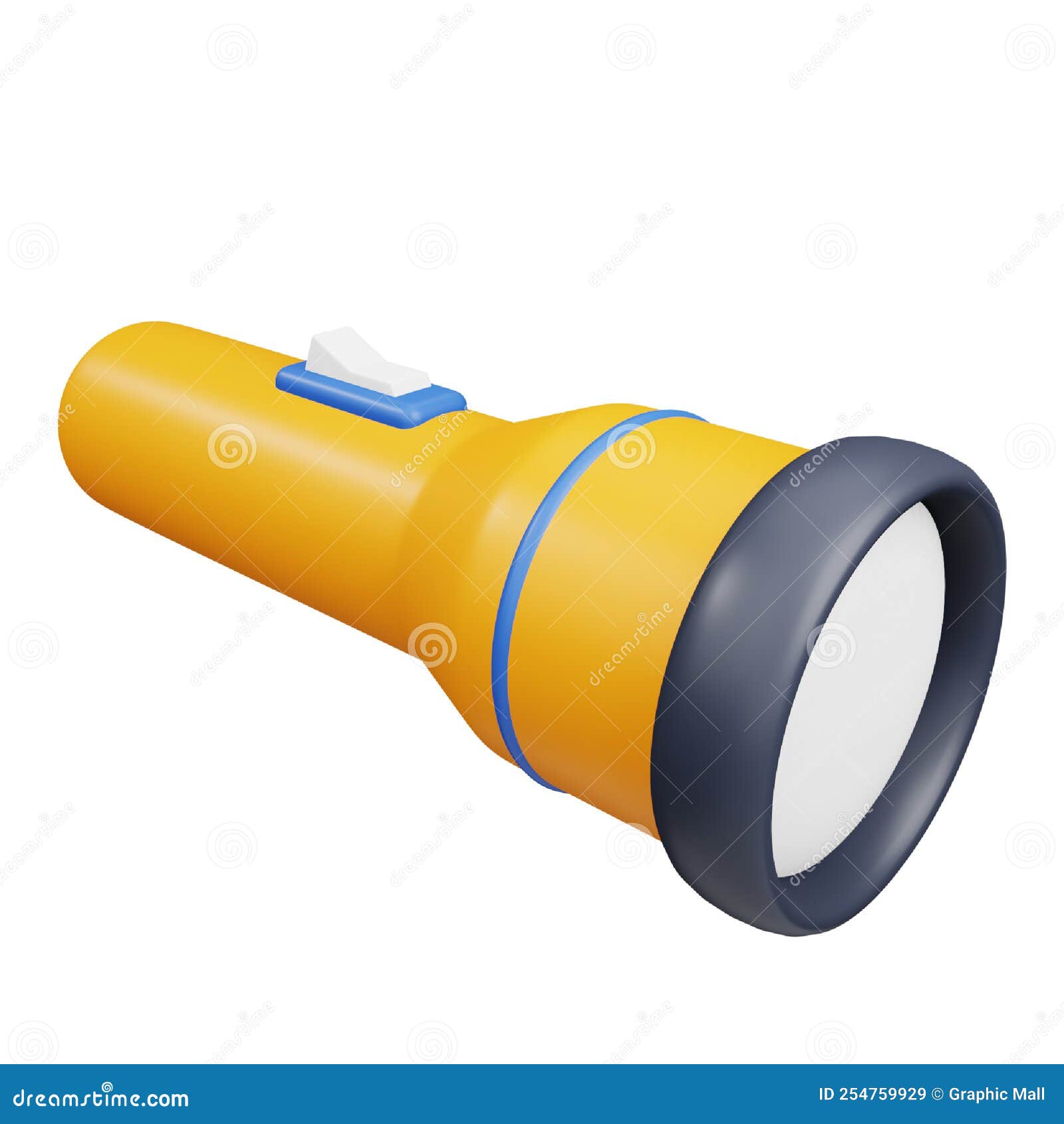 Torch 3d Rendering Isometric Icon. Stock Vector - Illustration of ...