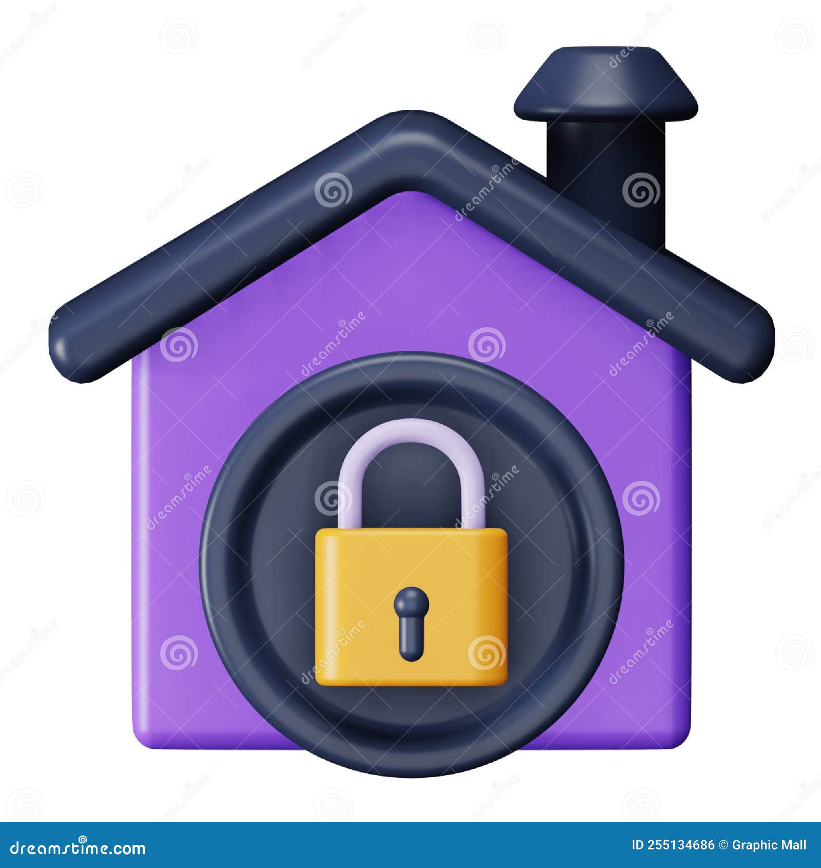 Home Security 3d Rendering Isometric Icon. Stock Vector - Illustration ...