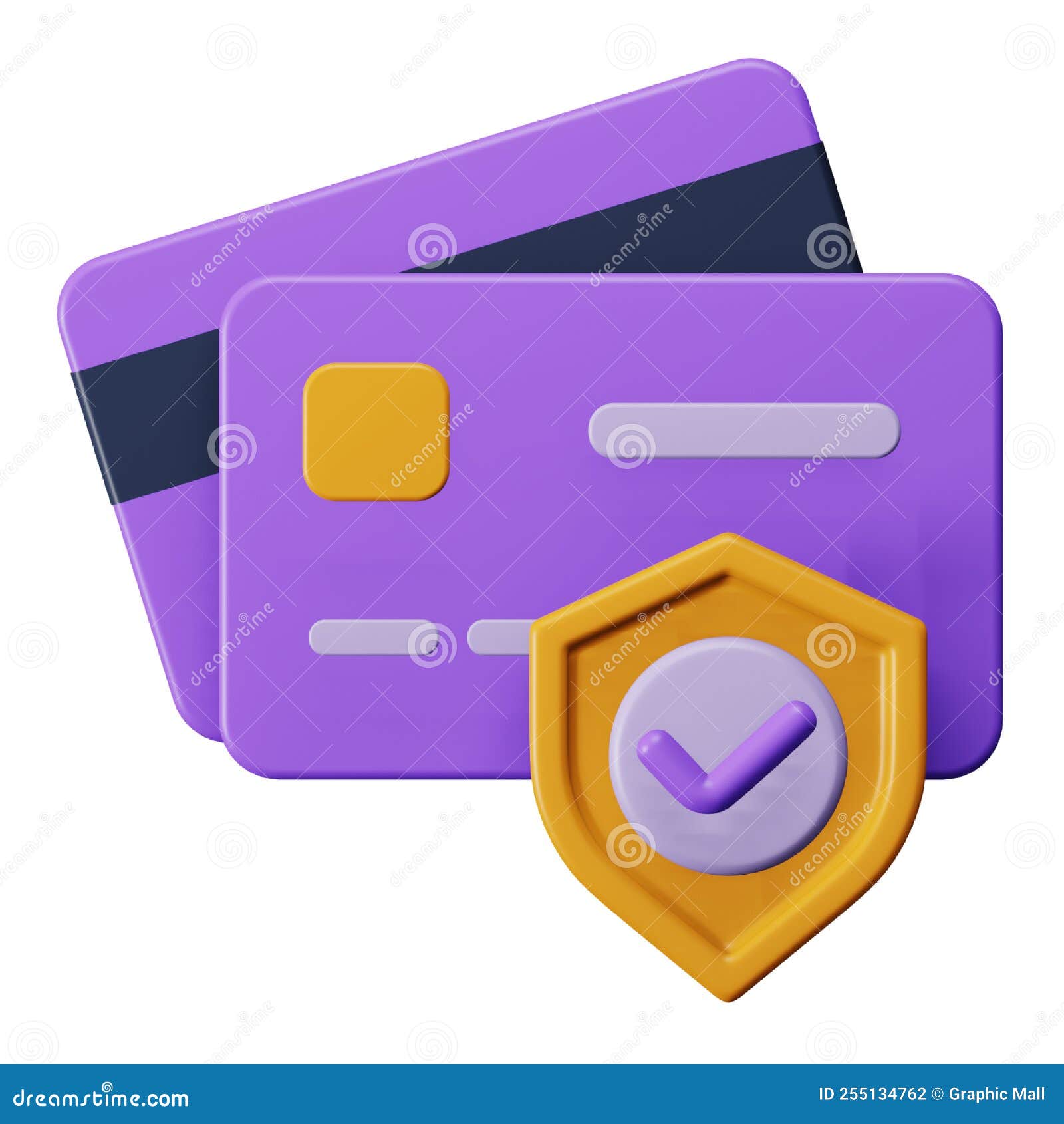 Credit Card Password Security 3d Rendering Isometric Icon. Stock Vector ...