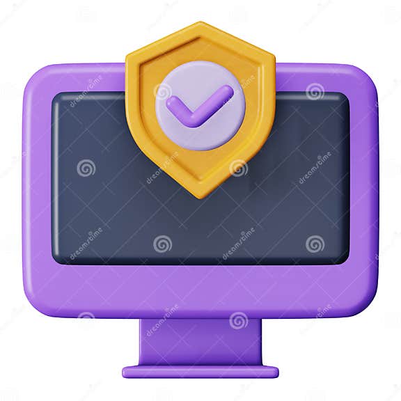Protection 3d Rendering Isometric Icon. Stock Vector - Illustration of ...