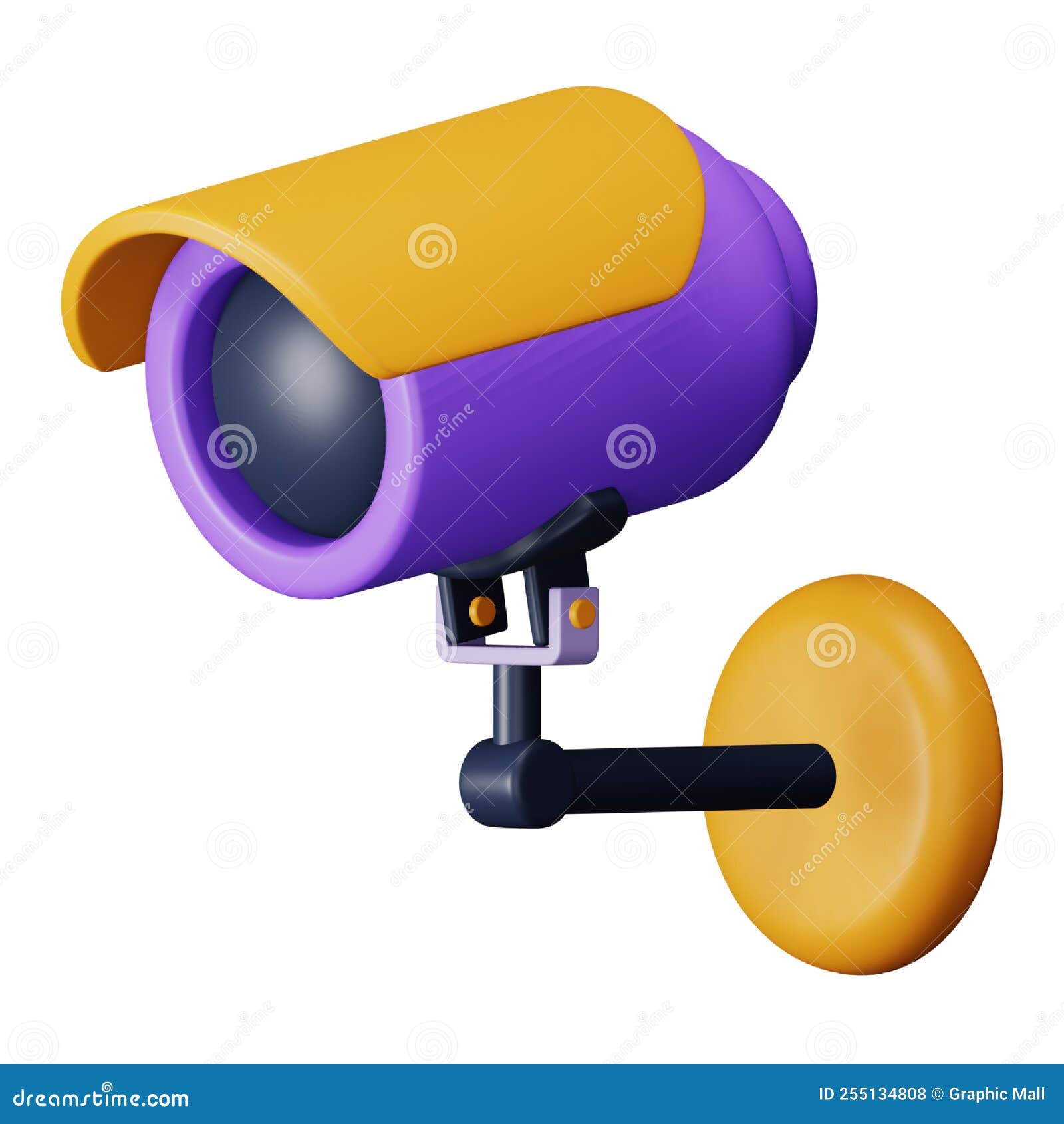 Security Camera 3d Rendering Isometric Icon. Stock Vector ...