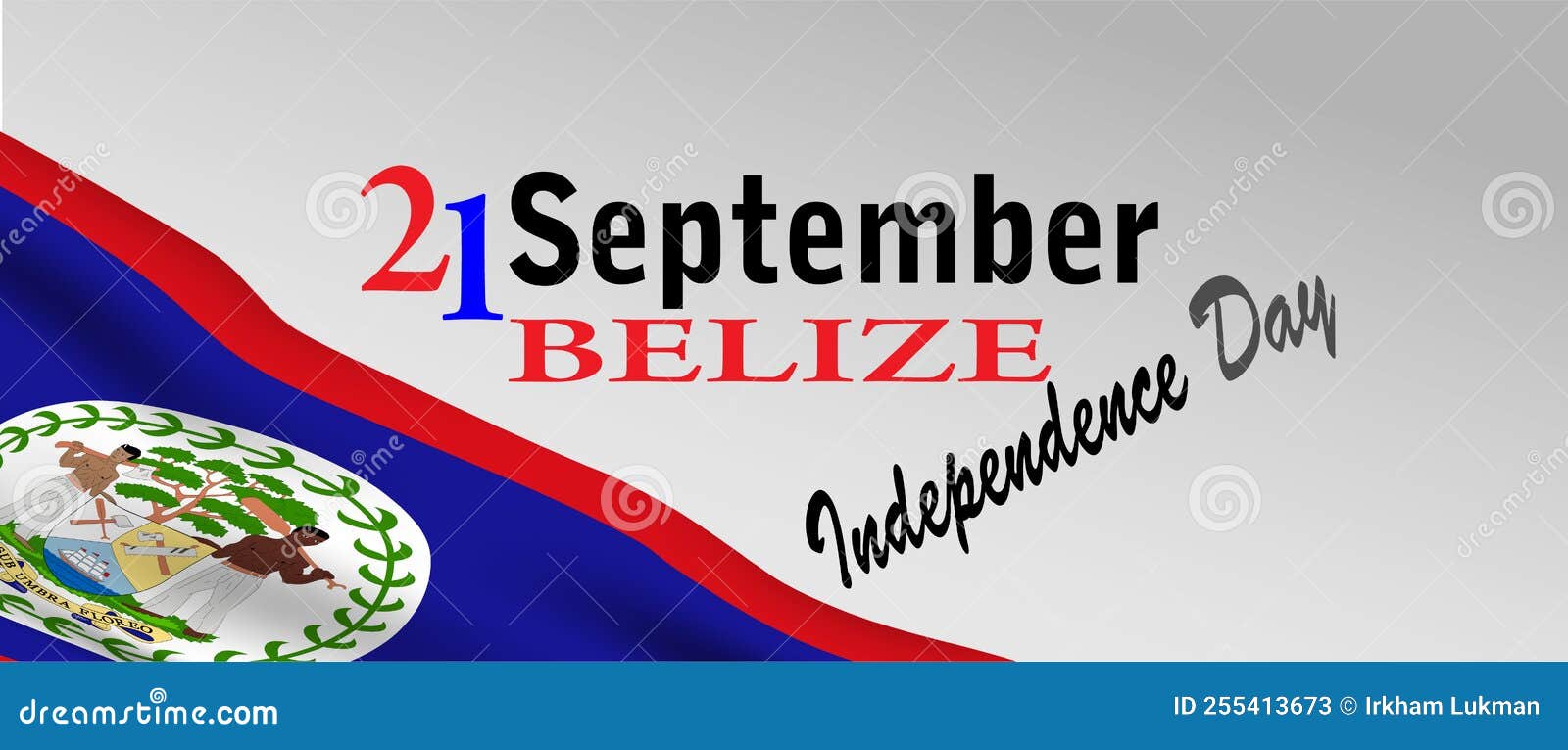 Belize Independence Day Banner and Poster Stock Vector - Illustration ...