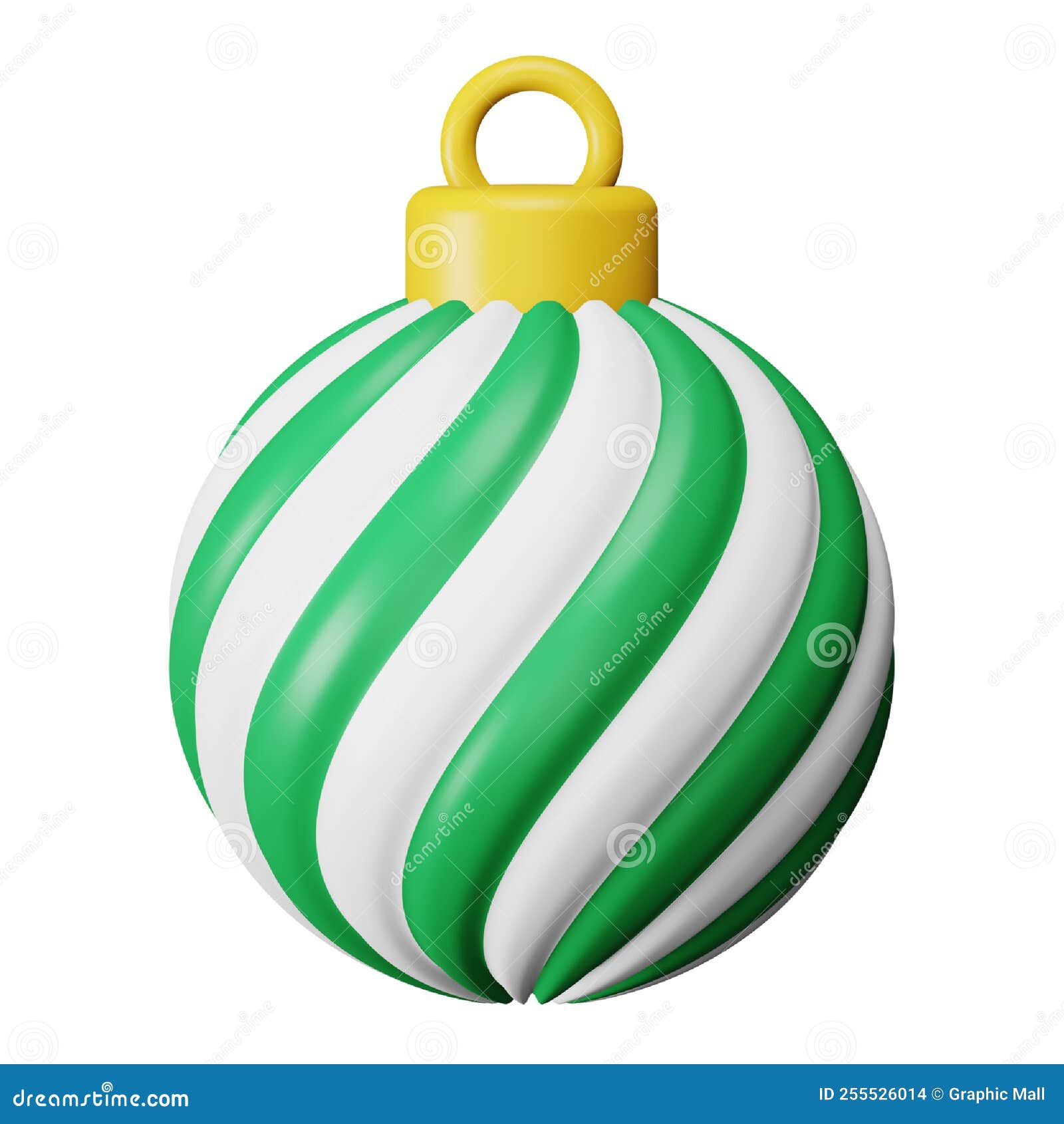Christmas Ball 3d Rendering Isometric Icon. Stock Vector - Illustration ...