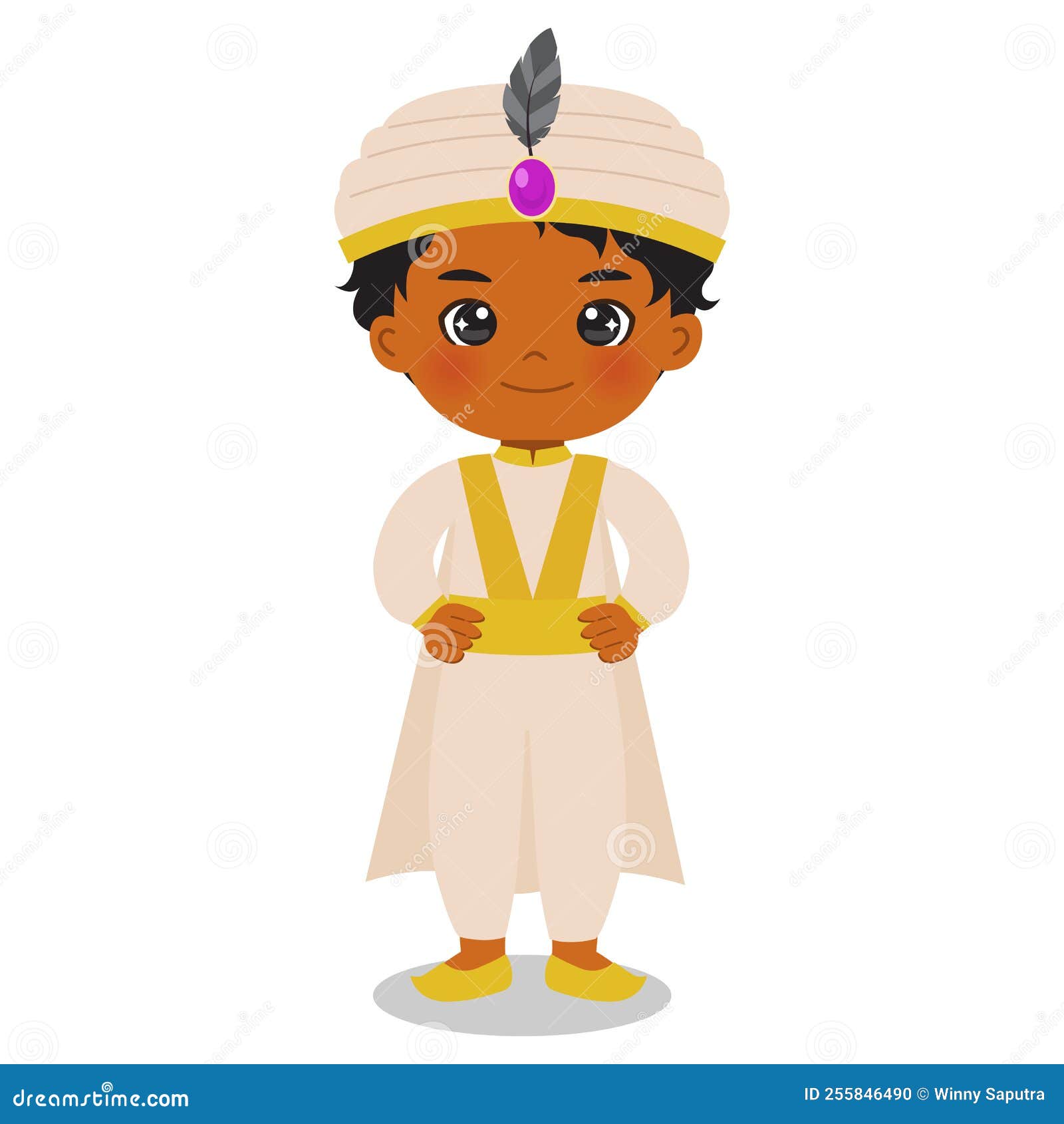 Cute Arabian Prince Costume Stock Vector - Illustration of design ...