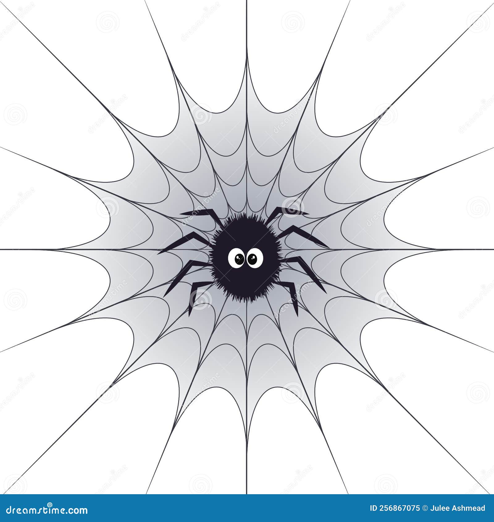 Cartoon Halloween Spider on Their Spider Web Stock Vector ...