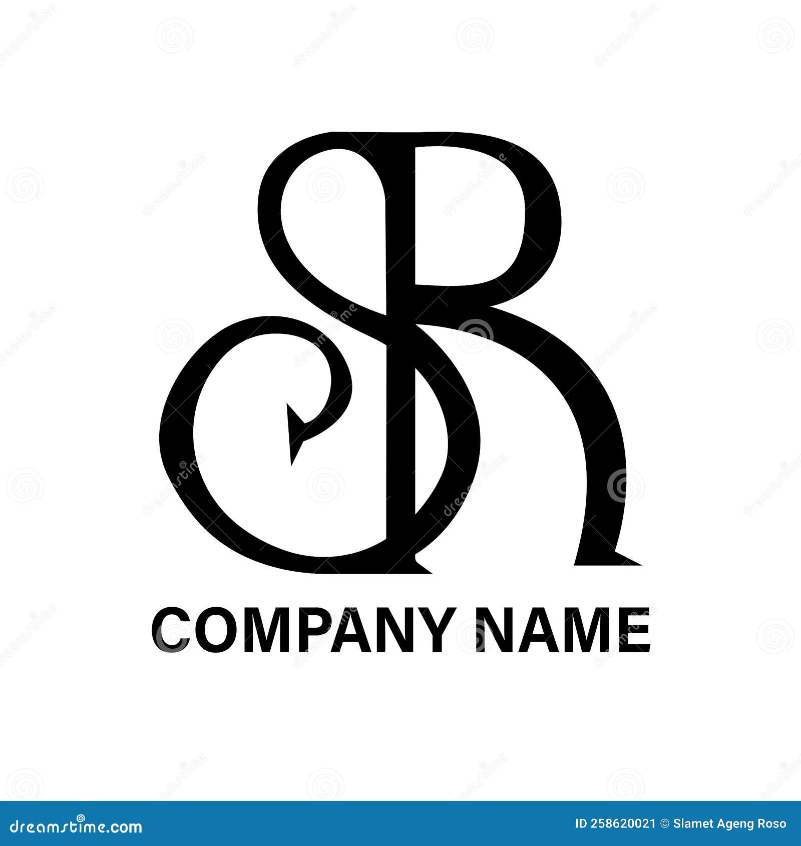 S R Letter Design Logo Vector. Stock Vector - Illustration of lettering ...