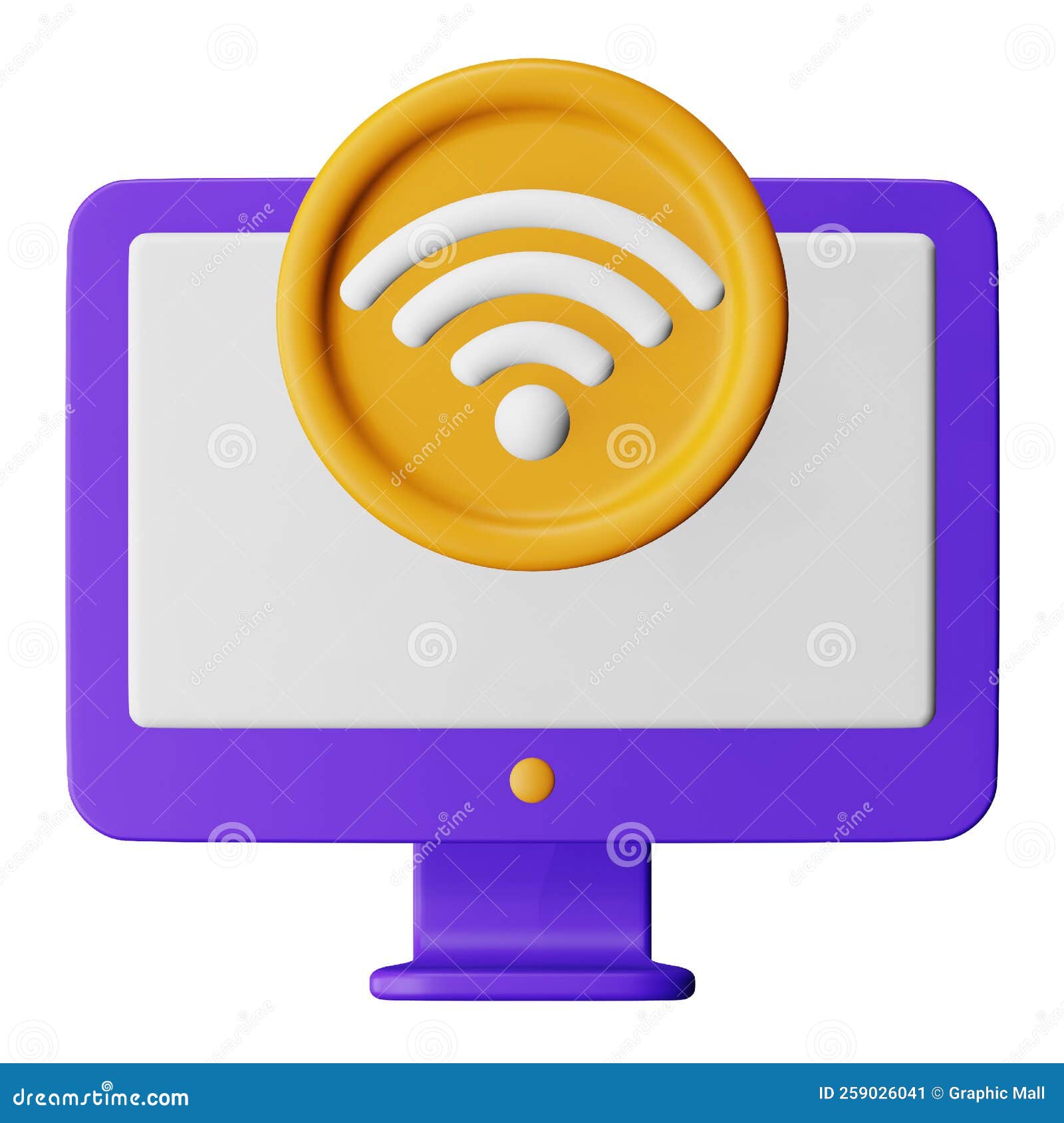 Internet Access 3d Rendering Isometric Icon. Stock Vector ...