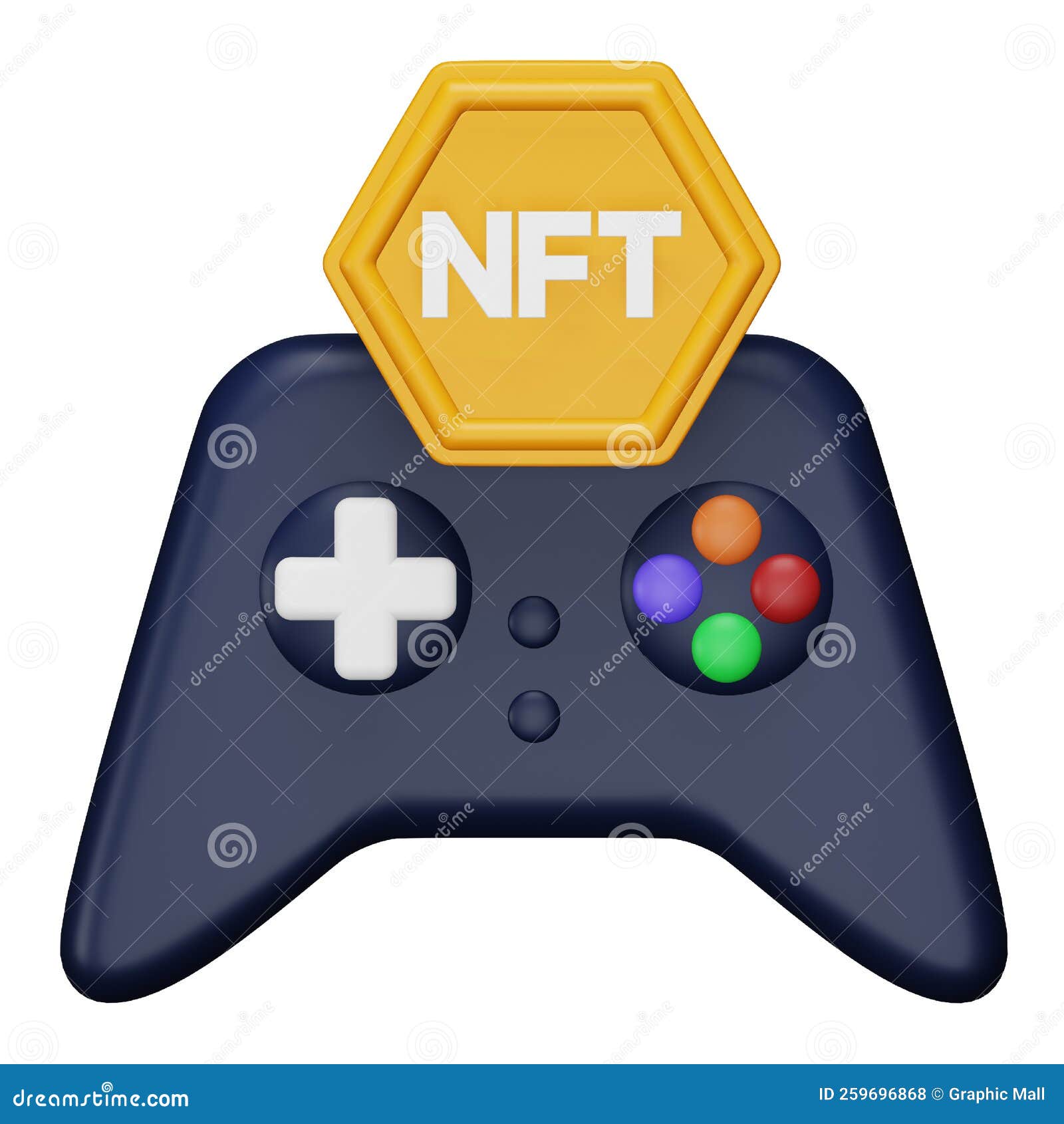 Nft Game 3d Rendering Isometric Icon. Stock Vector - Illustration of ...