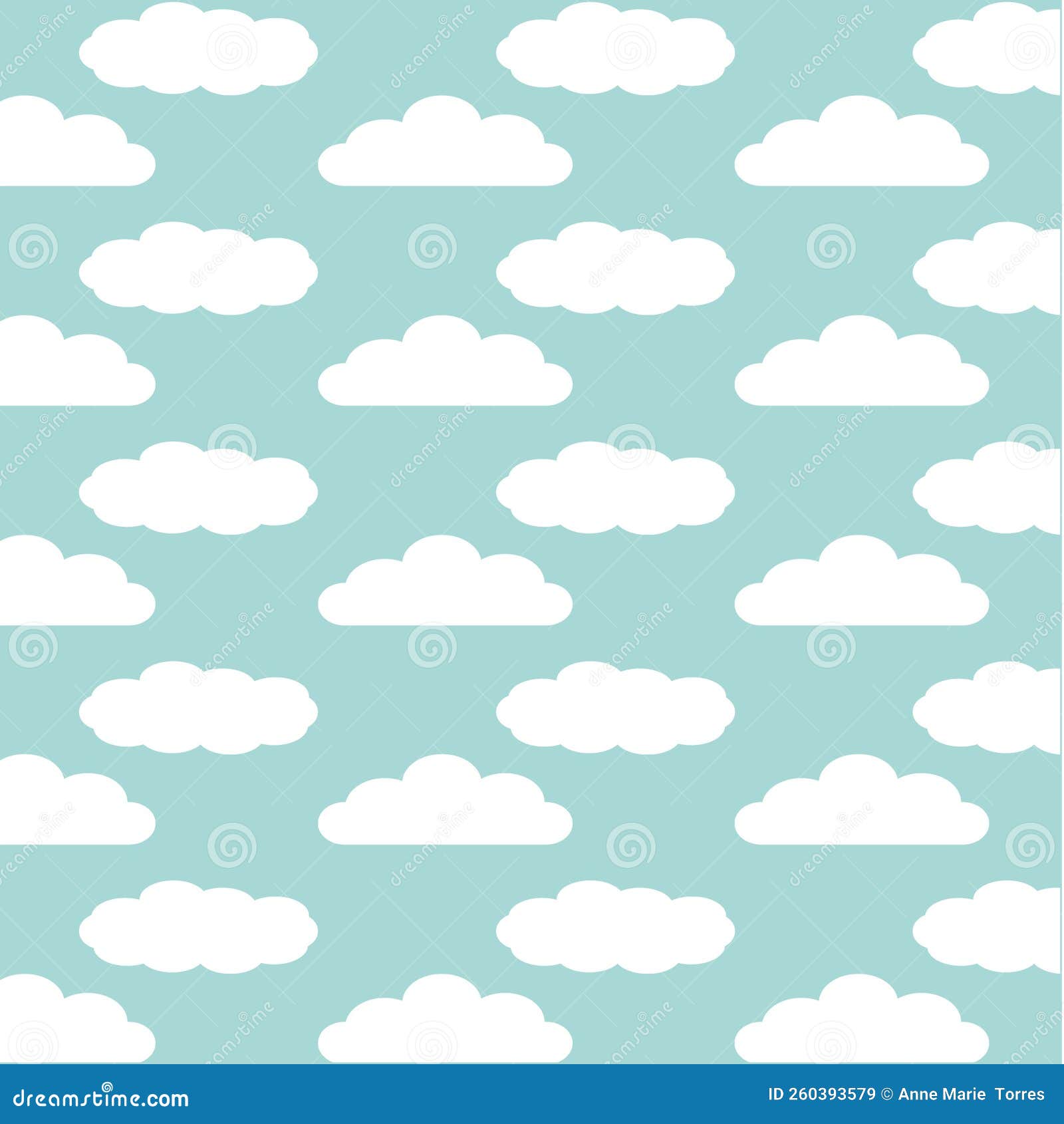Day Time Cloud Flat Illustration Pattern Background Wallpaper Stock ...