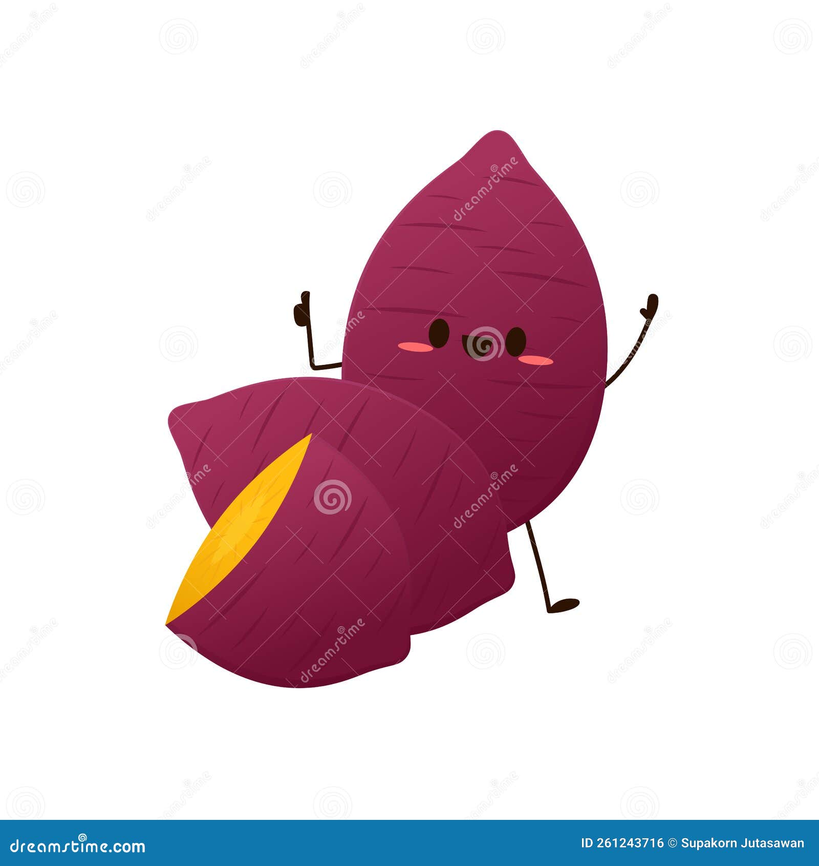 Sweet Potato Cartoon. Sweet Potato. Stock Illustration - Illustration ...