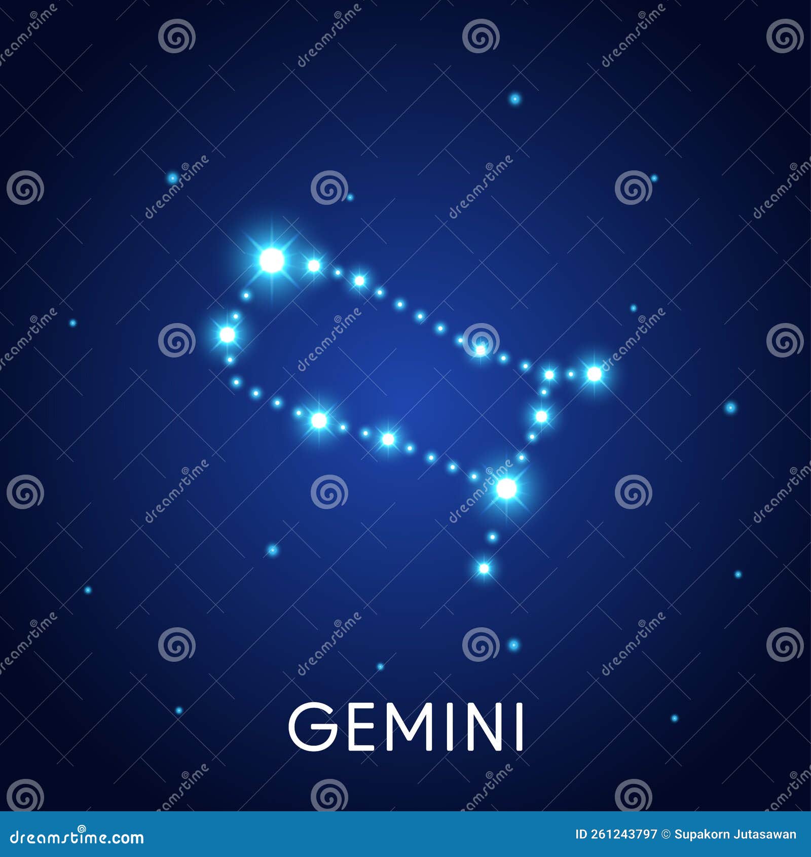 Astrological Zodiac Gemini. 12 Zodiac Symbol Stock Illustration ...