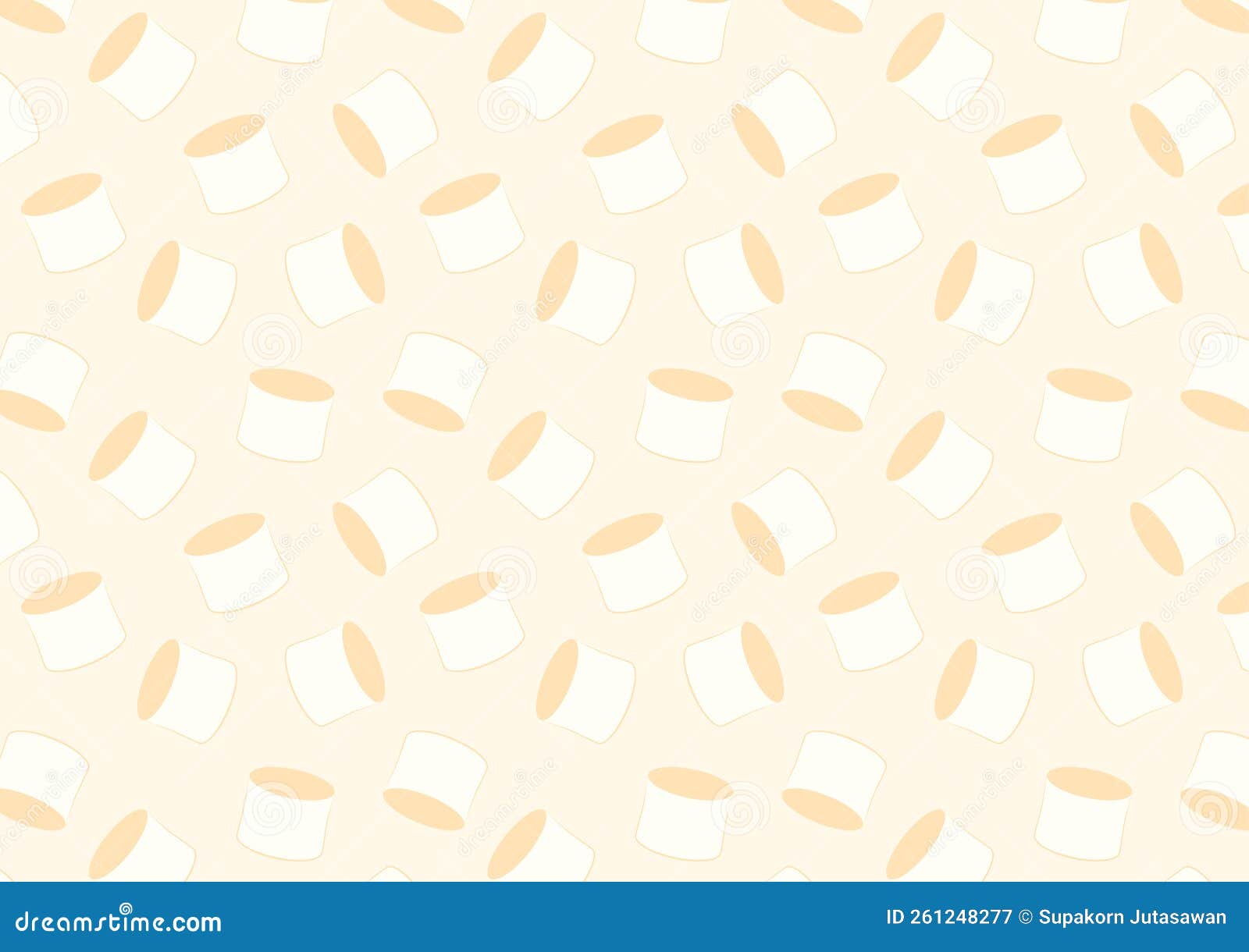 Marshmallow Pattern Wallpaper. Stock Illustration - Illustration of ...
