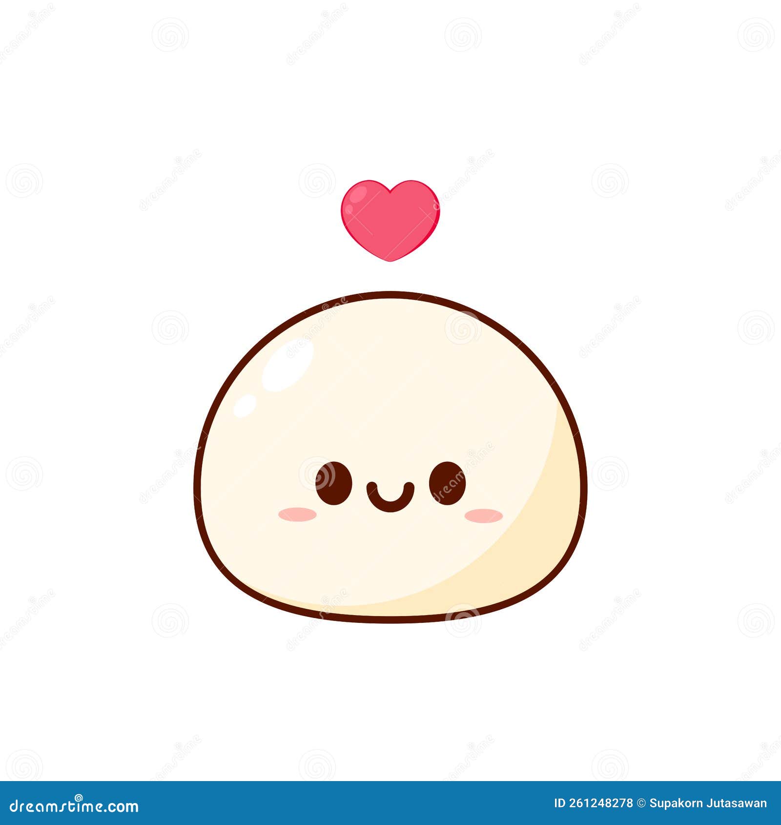 Mochi icon vector. stock illustration. Illustration of japan - 261248278
