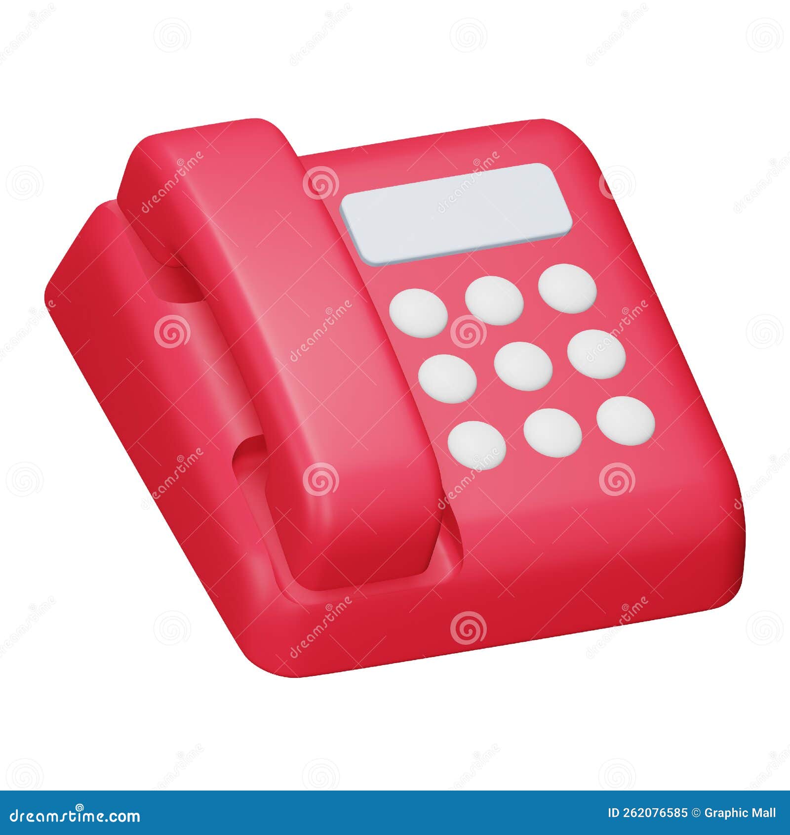 Telephone 3d Rendering Isometric Icon. Stock Vector - Illustration of ...