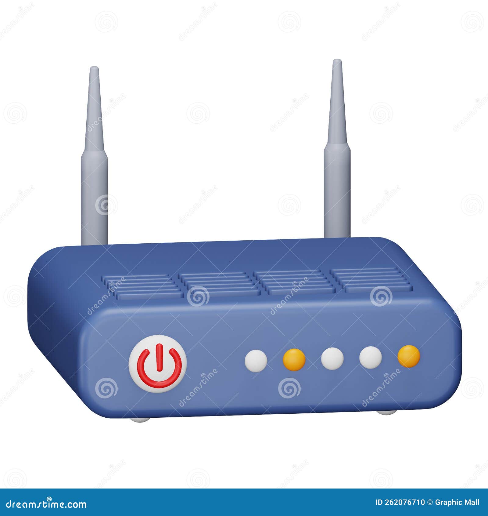 Router 3d Rendering Isometric Icon. Stock Vector - Illustration of ...
