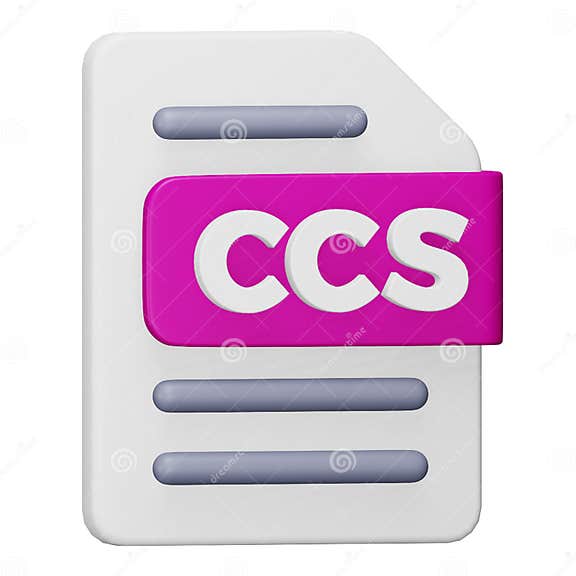Ccs File Format 3d Rendering Isometric Icon. Stock Vector ...