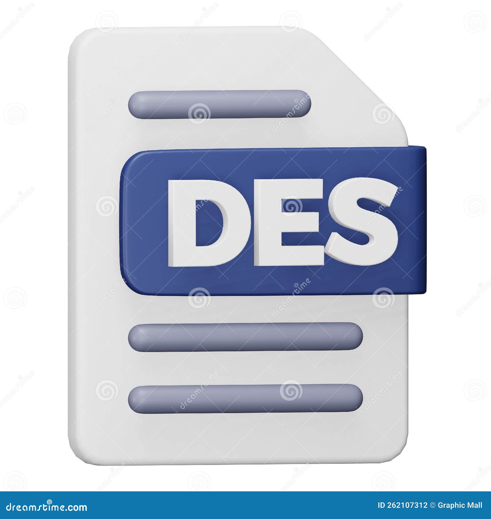Des File Format 3d Rendering Isometric Icon. Stock Vector ...