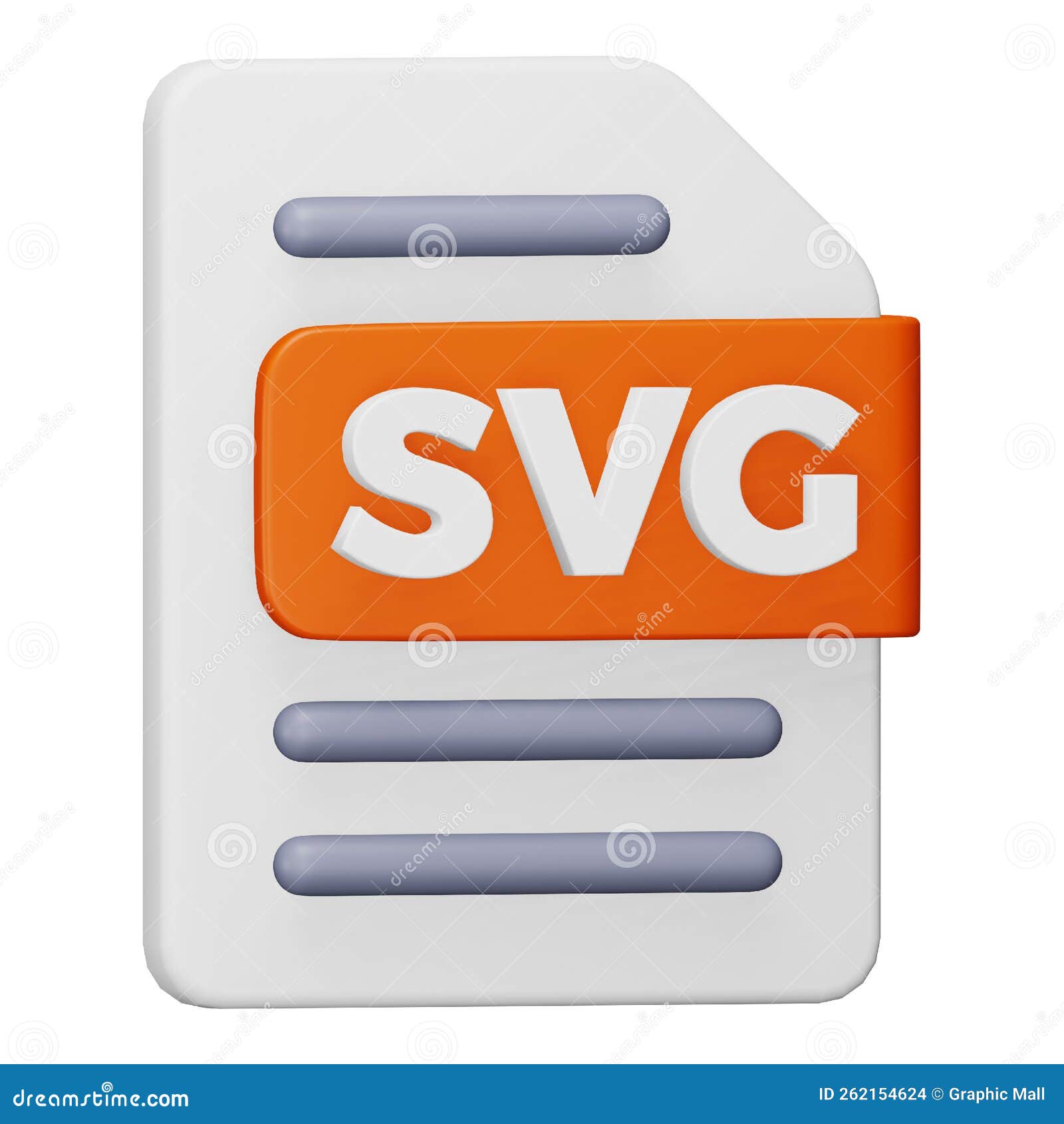 Svg File Format 3d Rendering Isometric Icon. Stock Vector ...