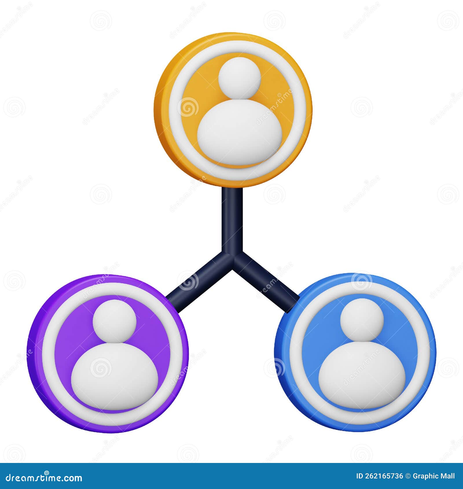 Collaboration 3d Rendering Isometric Icon. Stock Vector - Illustration ...