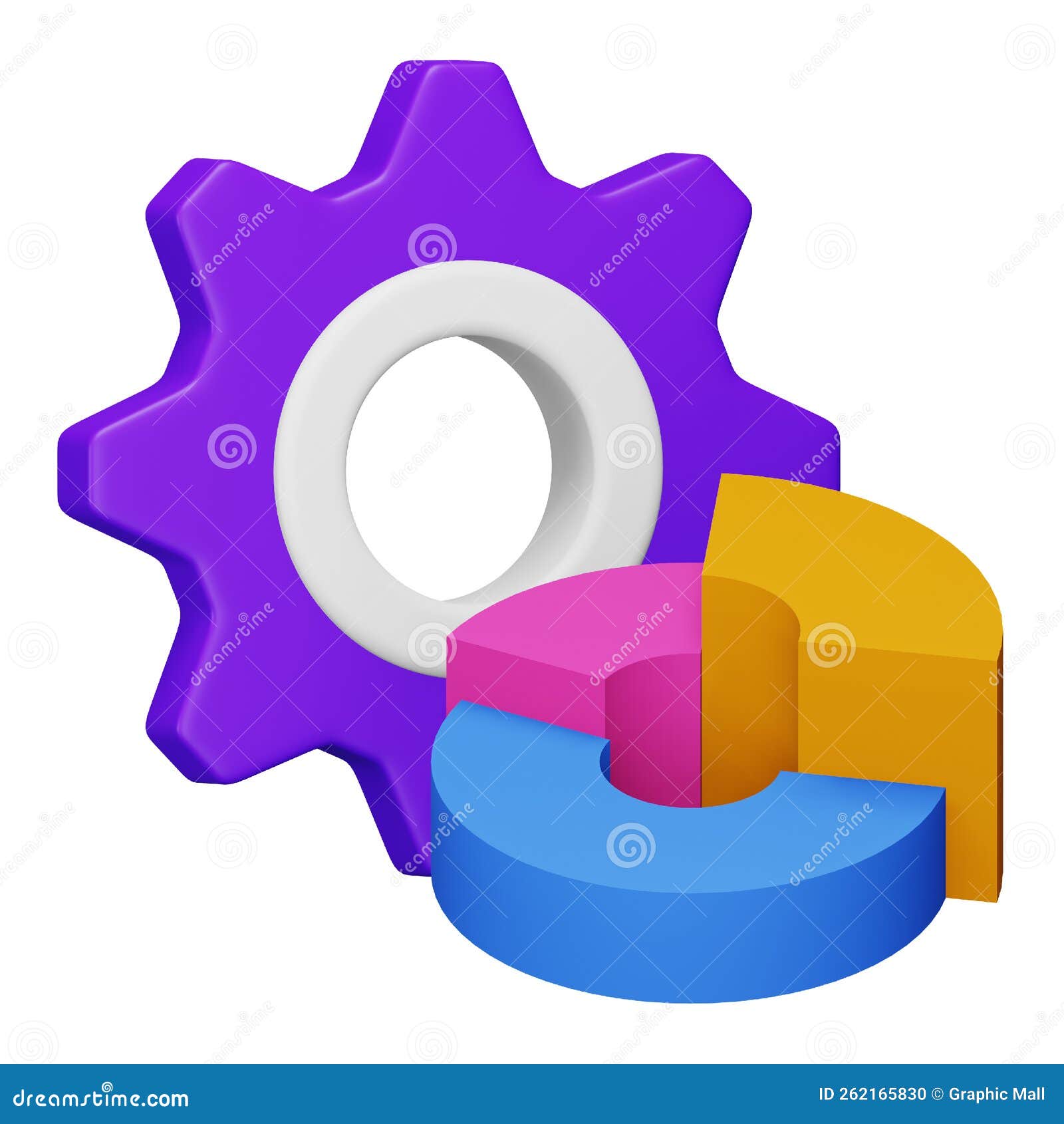 Data Setting 3d Rendering Isometric Icon. Stock Vector - Illustration ...