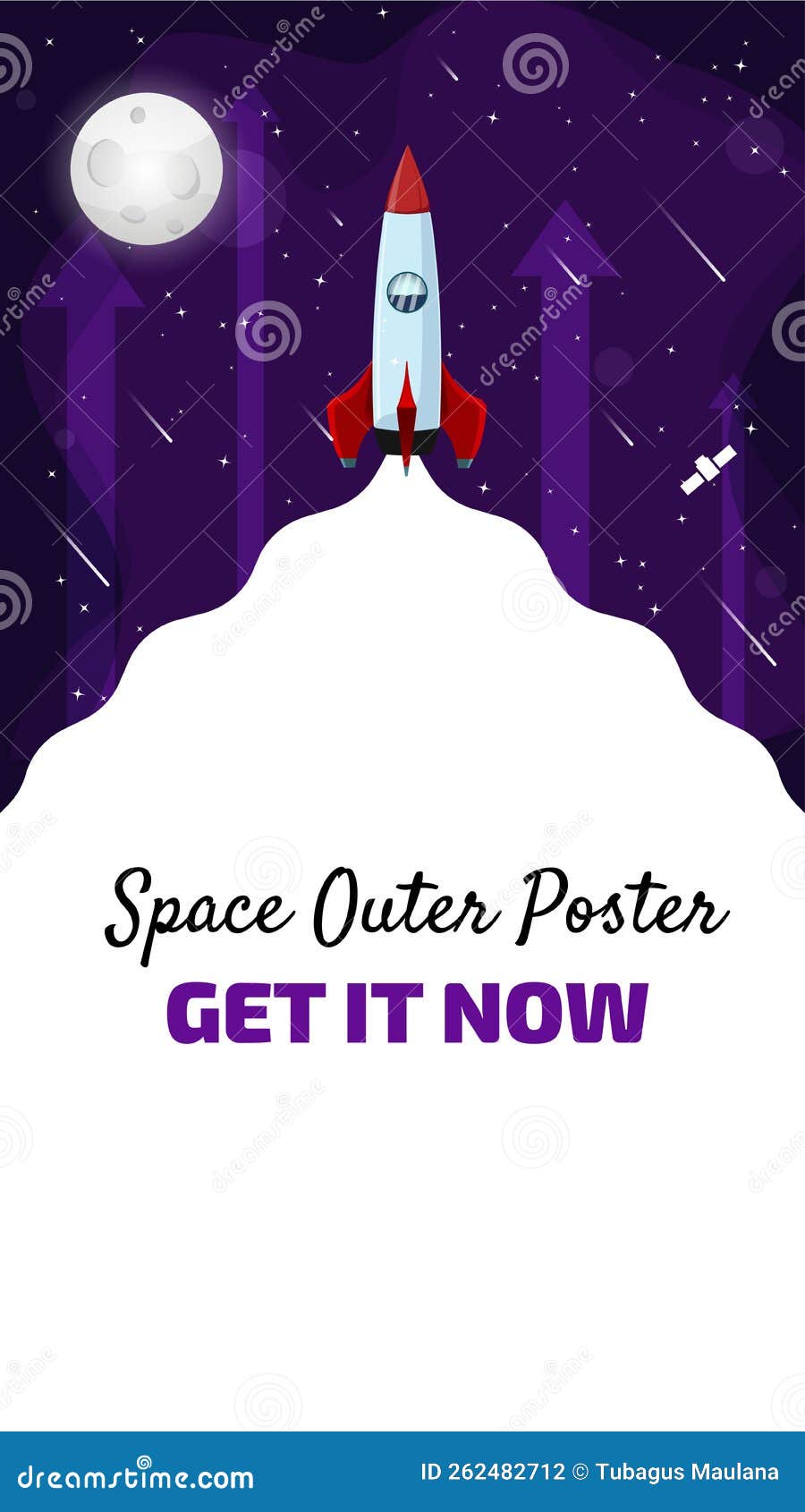 Rockets Launcher Arrow Poster Business Promo Stock Vector ...