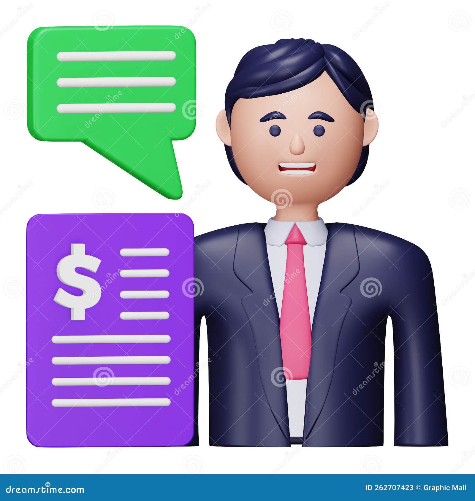 Advisor 3d Rendering Isometric Icon. Stock Vector - Illustration of ...