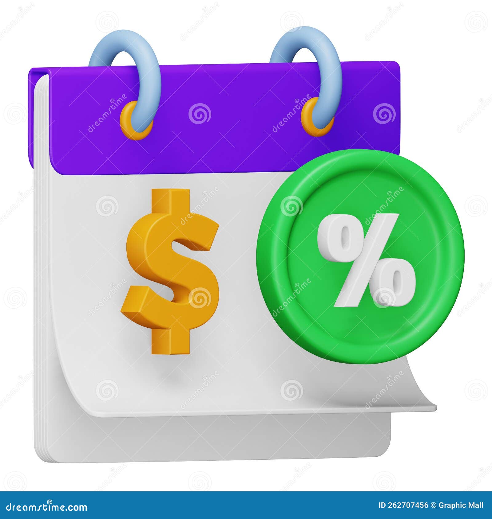 Annual Percentage Rate 3d Rendering Isometric Icon. Stock Vector ...