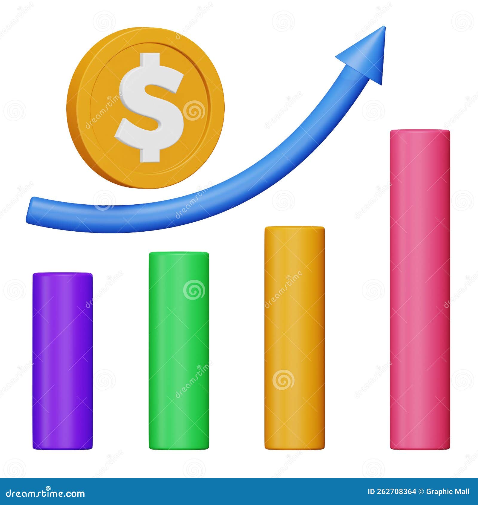 Yield 3d Rendering Isometric Icon. Stock Vector - Illustration of ...