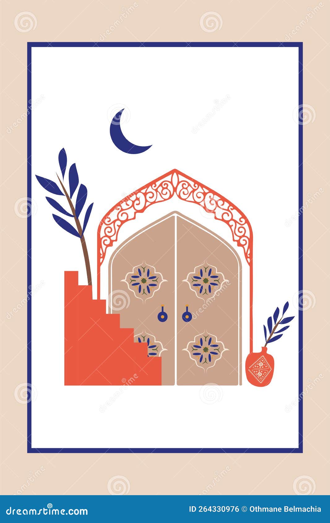 Modern and Minimalist Style. Moroccan Scene. a Moroccan Doors, Windows ...