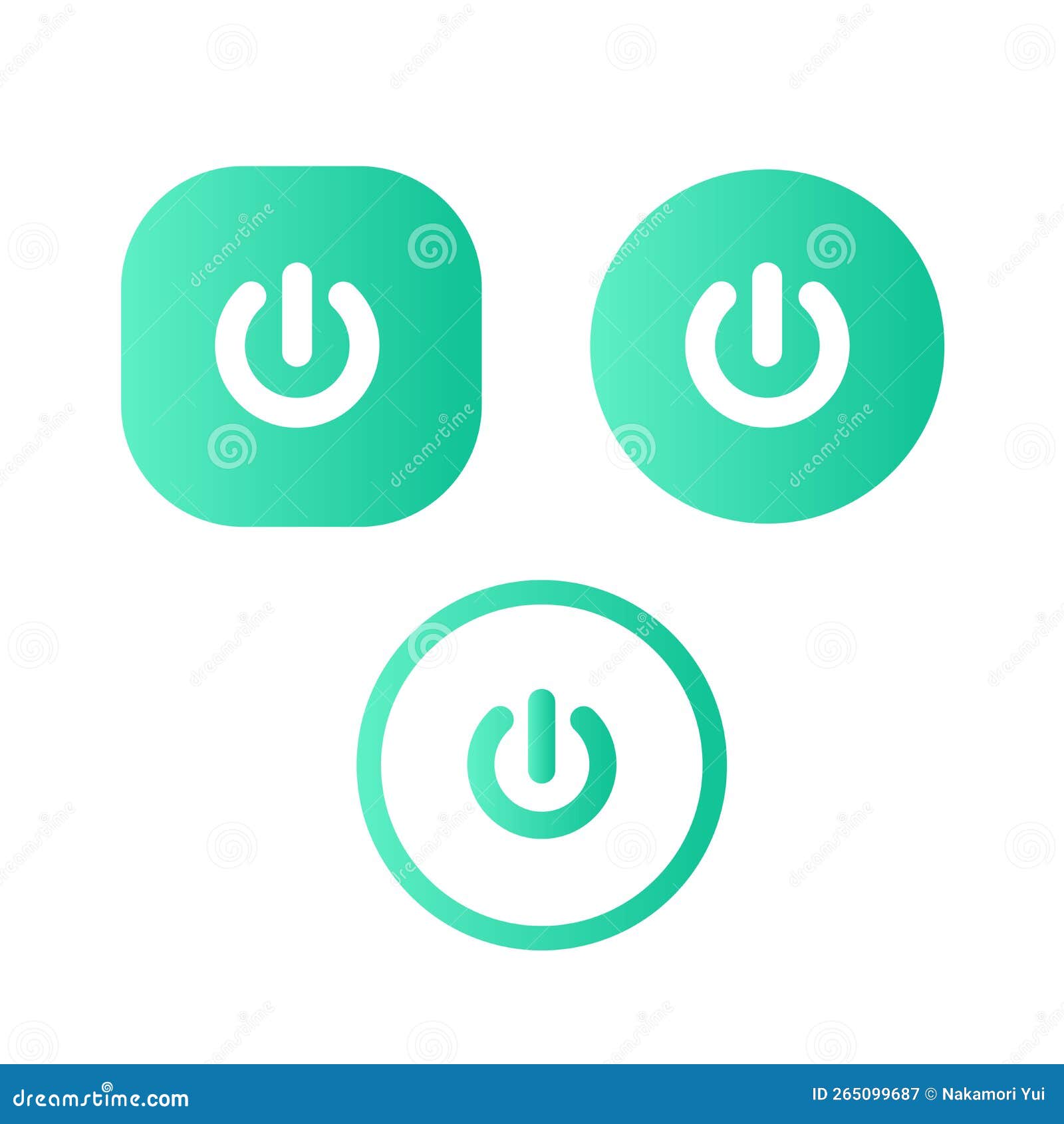 On Off Push Style Power Buttons. Power Icon Vector Stock Vector ...