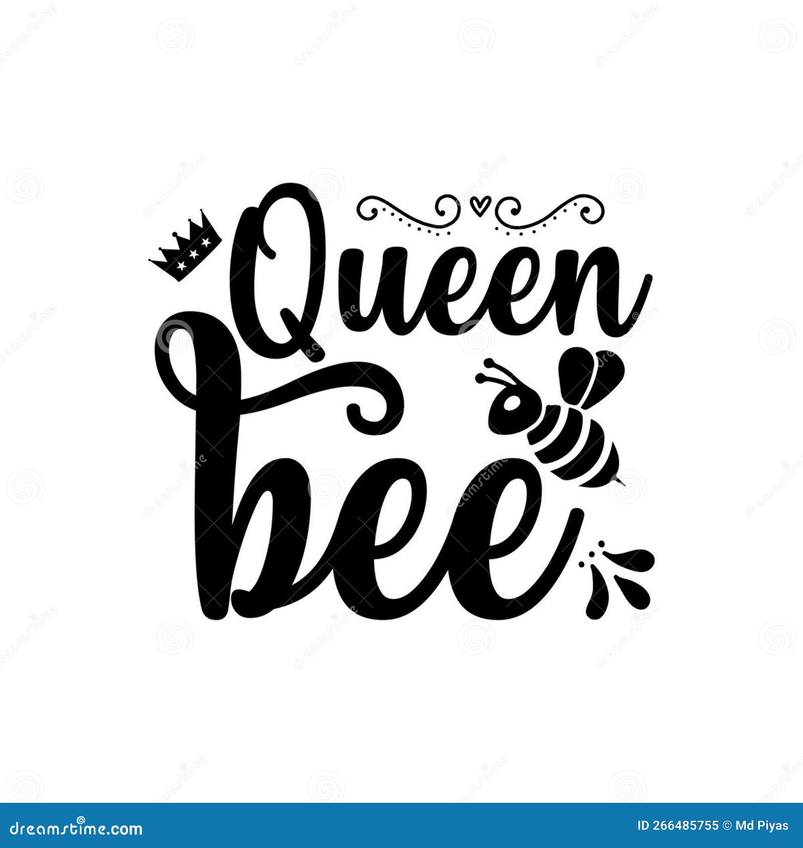 Queen Bee Typography T-shirts Design, Tee Print, T-shirt Design Stock ...