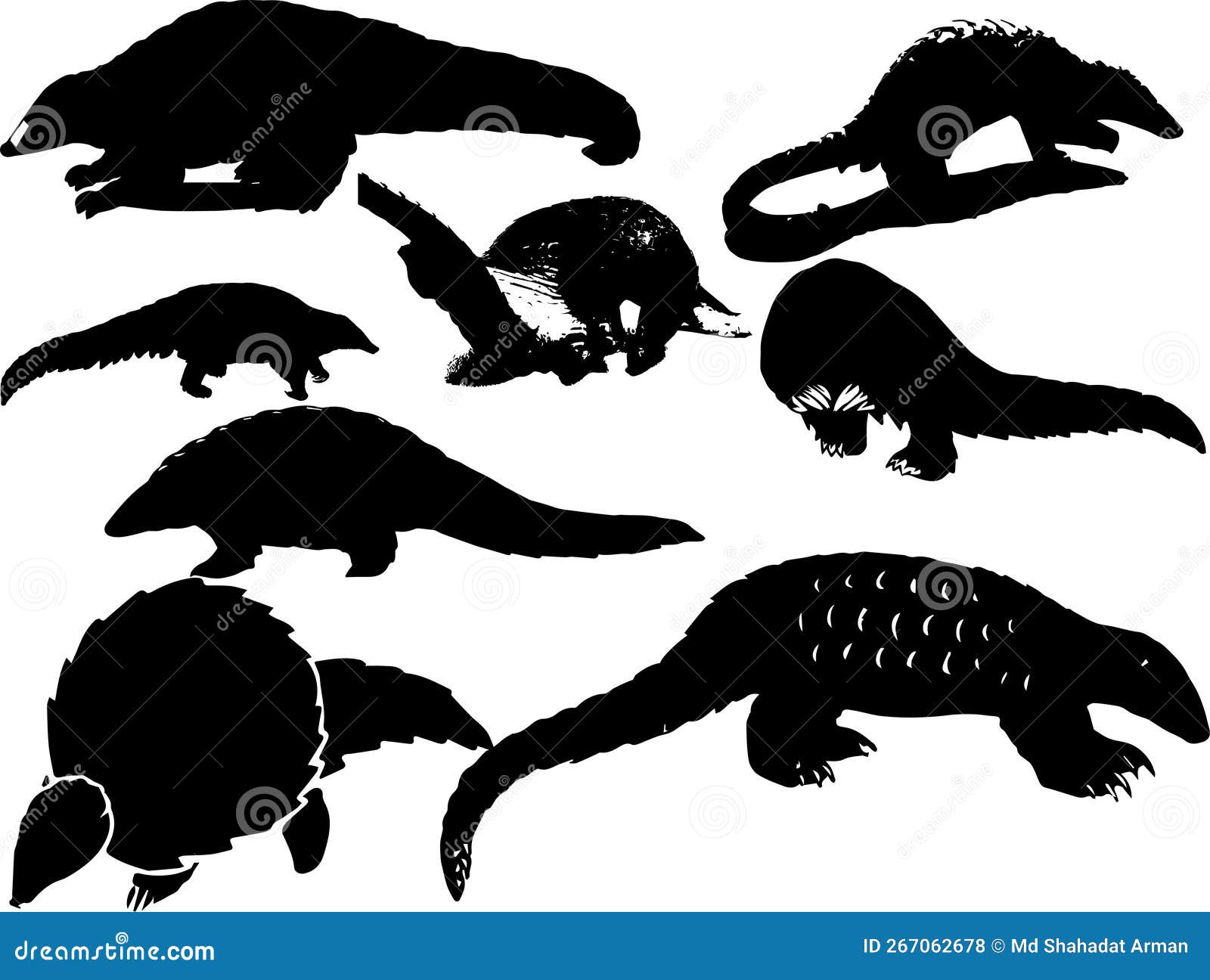 Bonrui silhouette Set stock vector. Illustration of outline - 267062678