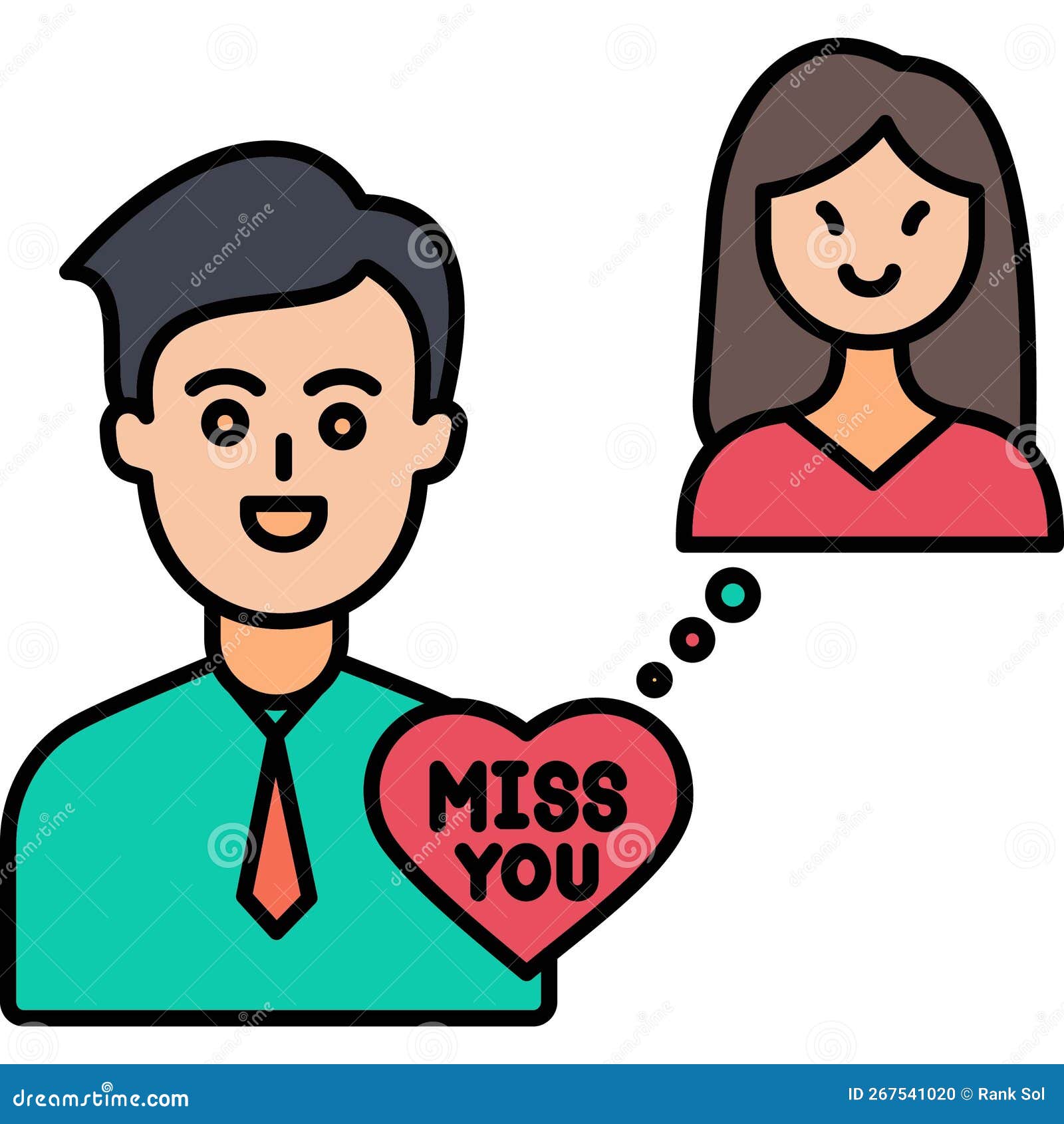 Miss You Which Can Easily Edit or Modify Stock Vector - Illustration of ...