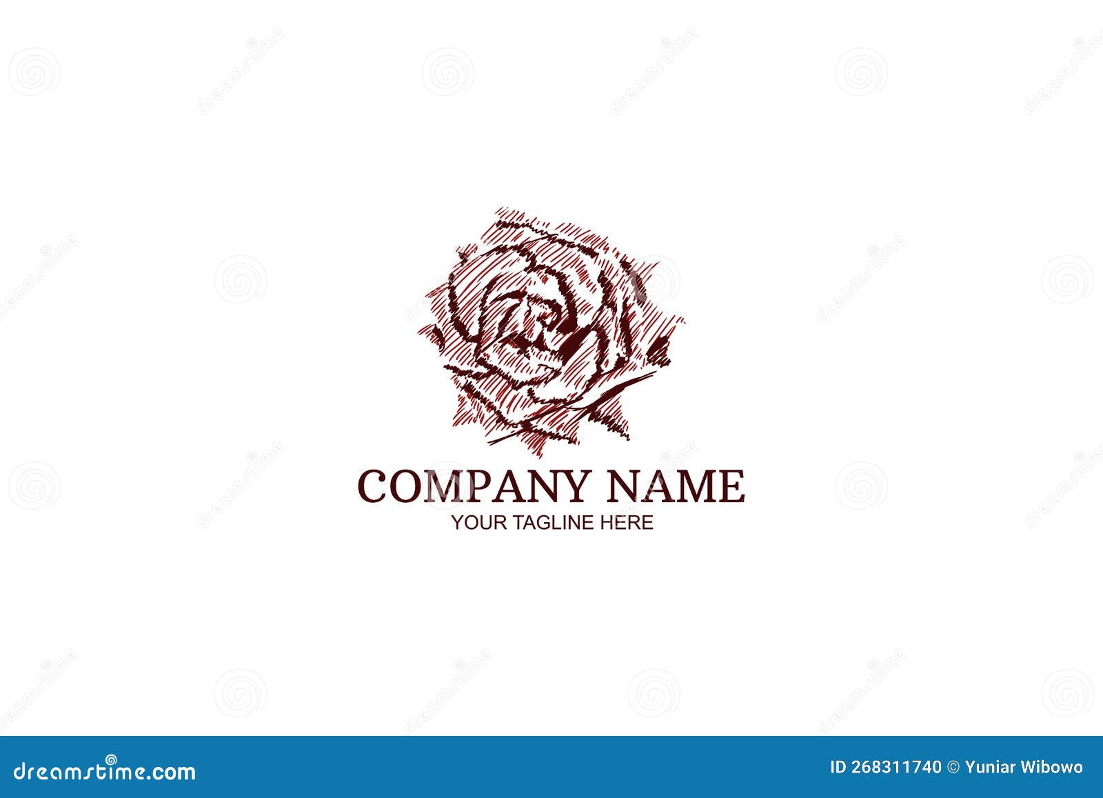Rose Flower Company Logo Vector Illustration. Stock Vector ...