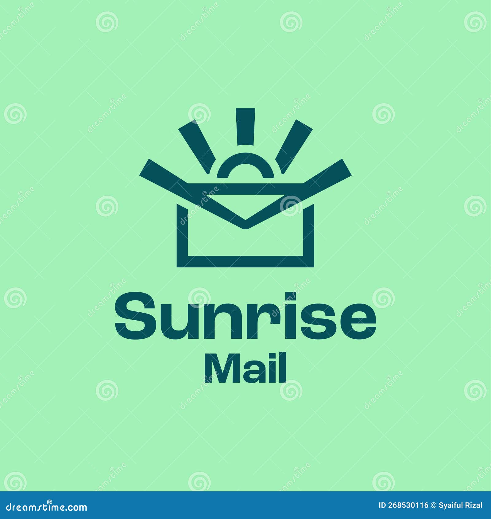 Sunsrise Mail Logo Template Stock Vector - Illustration of silhouette ...