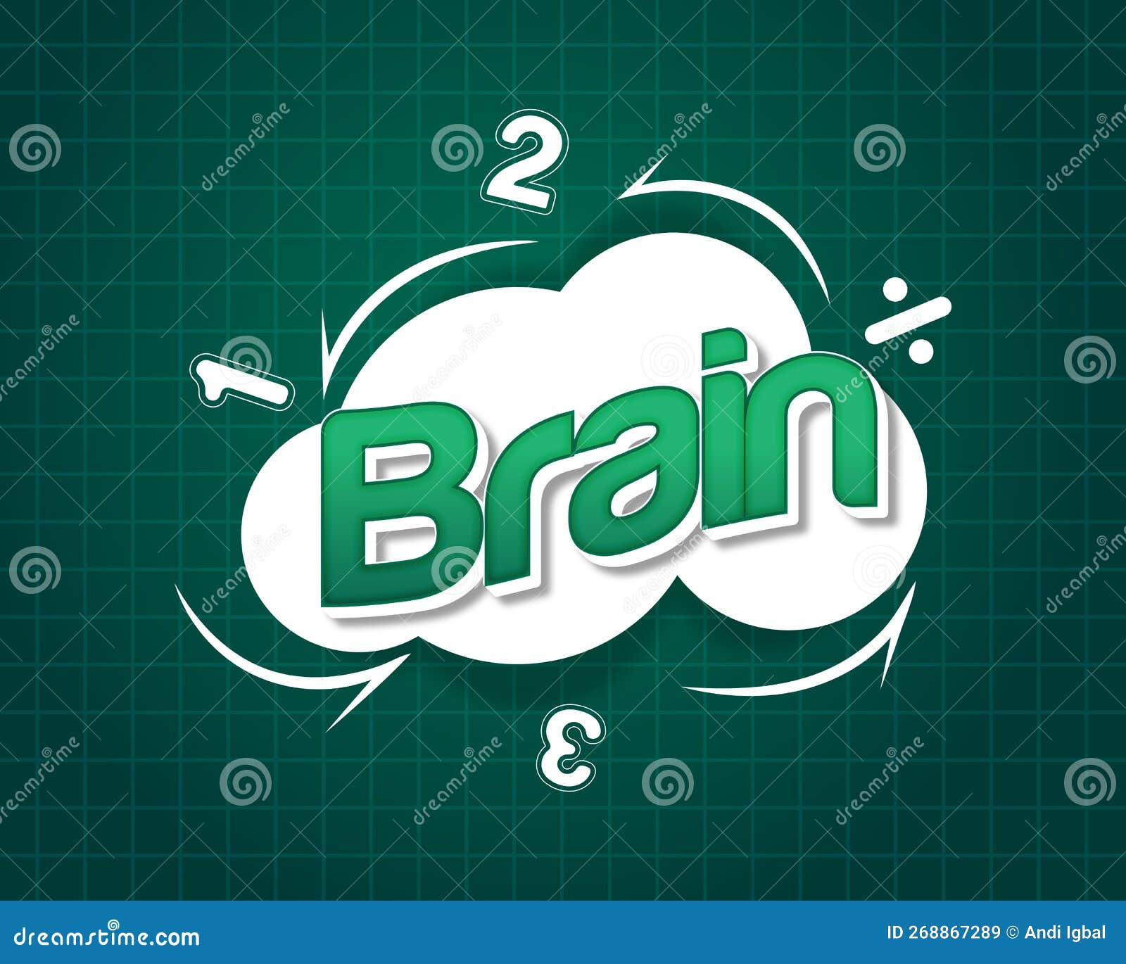 Vector Brain Text. Editable Text Effect Stock Vector - Illustration of ...