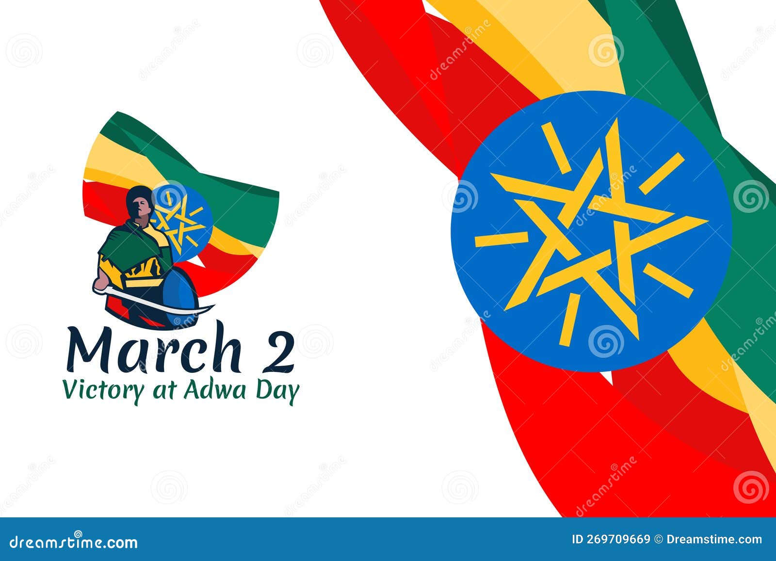 March 2, Victory at Adwa Day. Public Holidays in Ethiopia Vector ...
