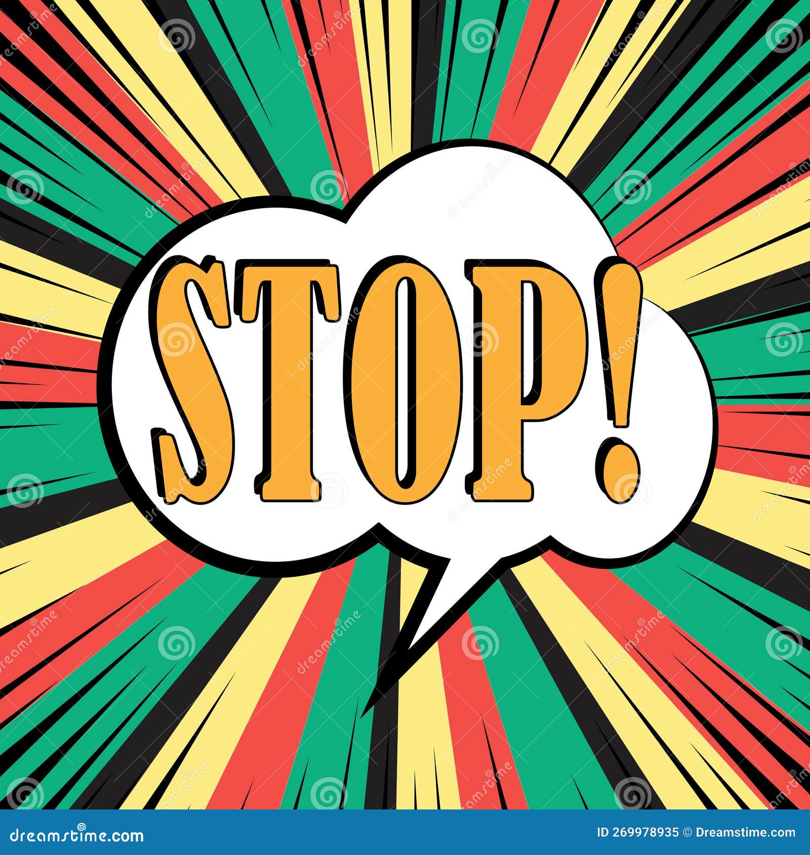 Stop comic text stock vector. Illustration of speech - 269978935