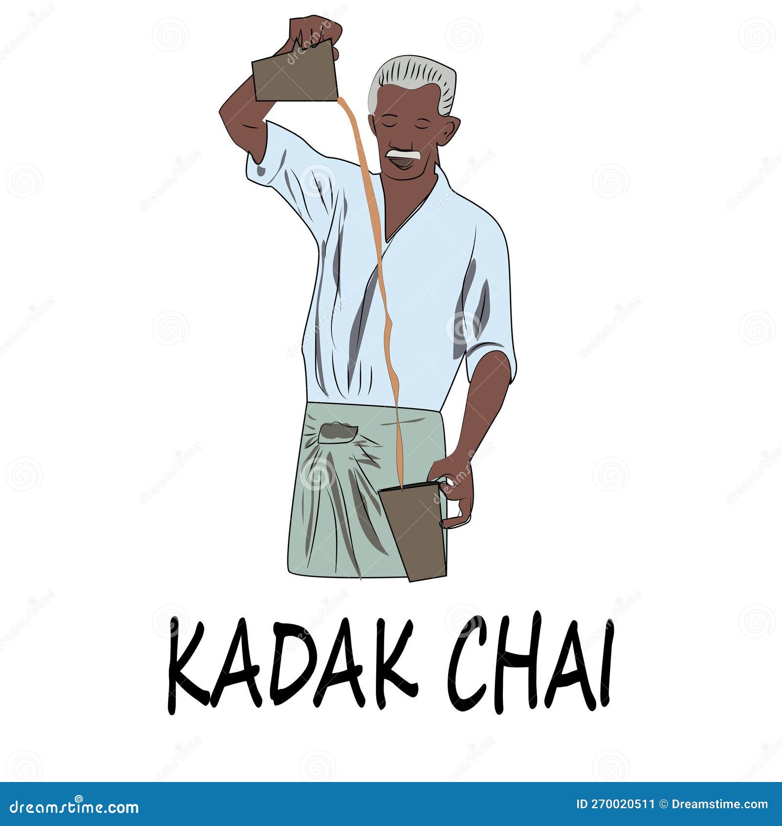 Chai Character. Karak Milk Chai Illustration On Organic Background ...