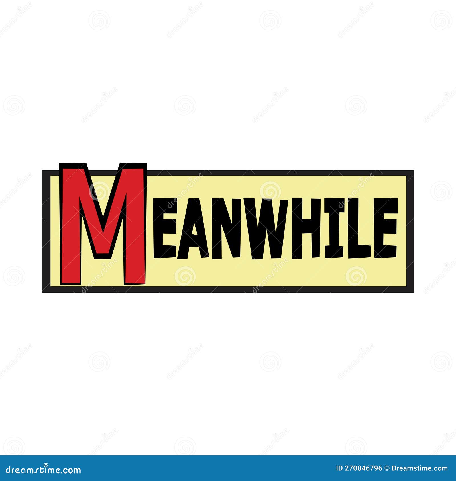 Meanwhile Comic Text Vector Illustration Stock Illustration ...
