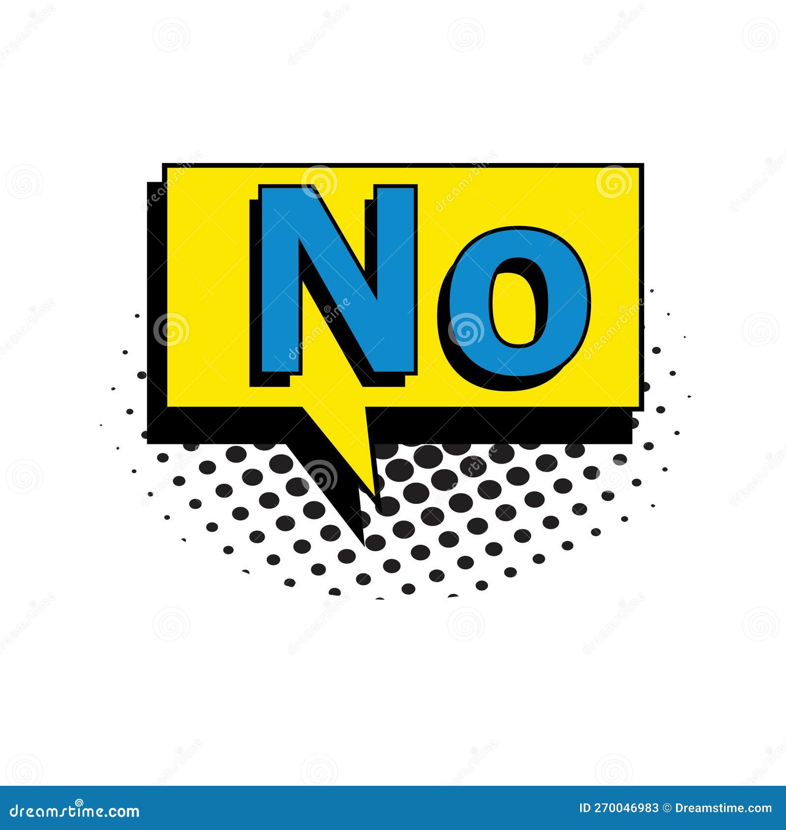No Comic Text Vector Illustration Stock Illustration - Illustration of ...