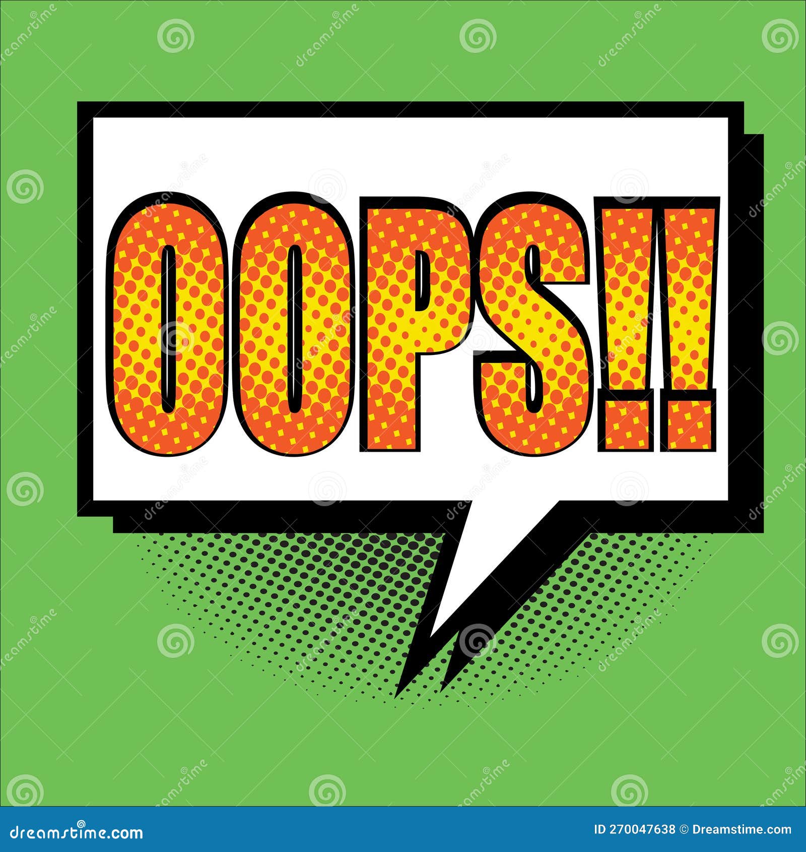 Oops Comic Text Vector Illustration Stock Vector - Illustration of book ...