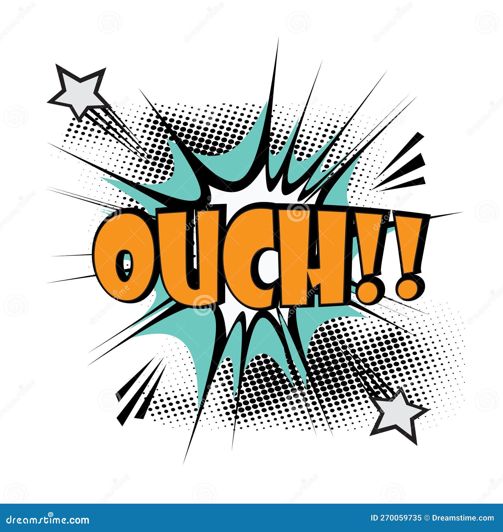 Ouch Comic Text Vector Illustration Stock Illustration - Illustration of surprise, pattern ...