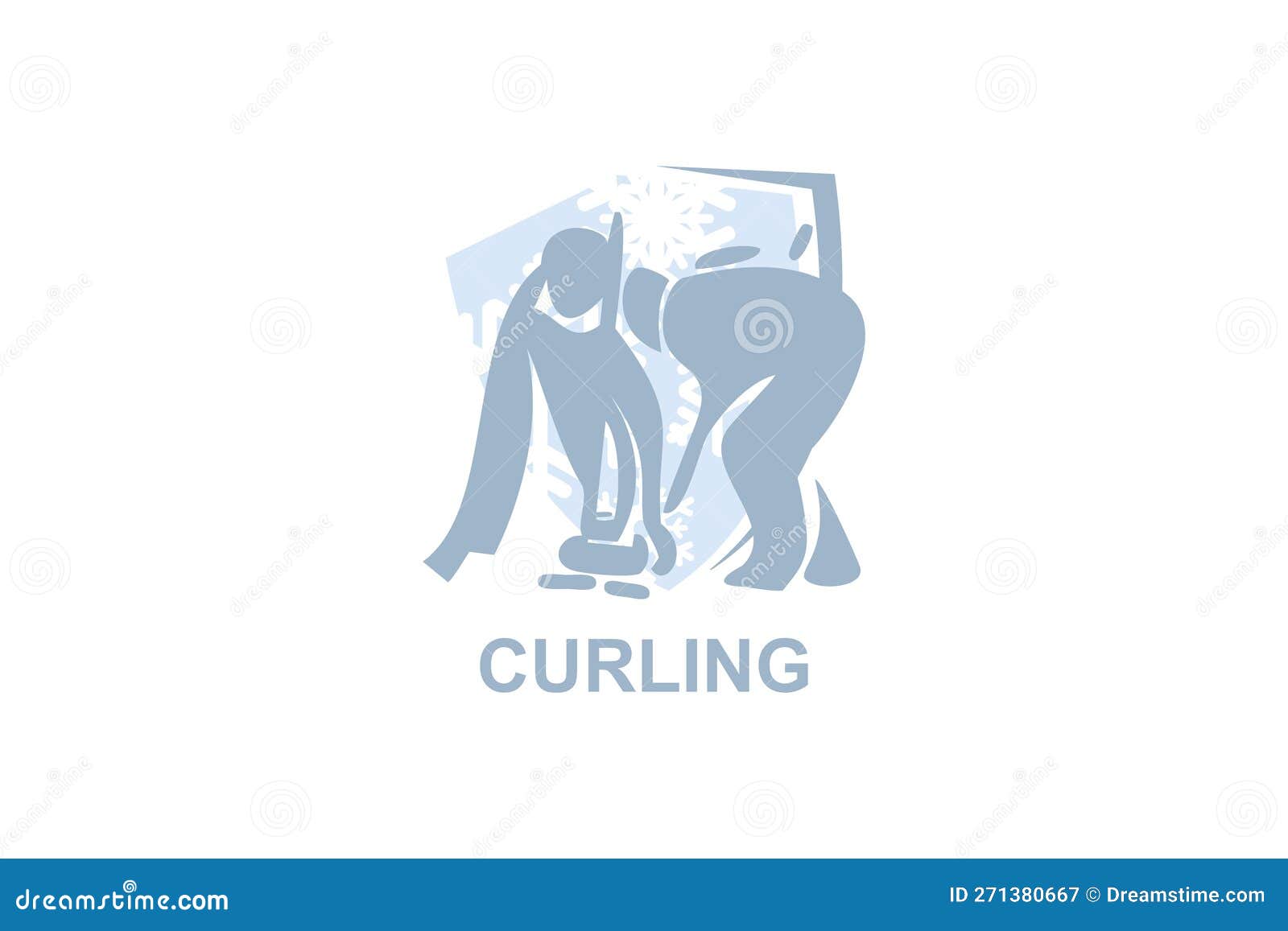 Curling Sport Vector Line Icon. an Athlete Playing Curling Stock Vector ...