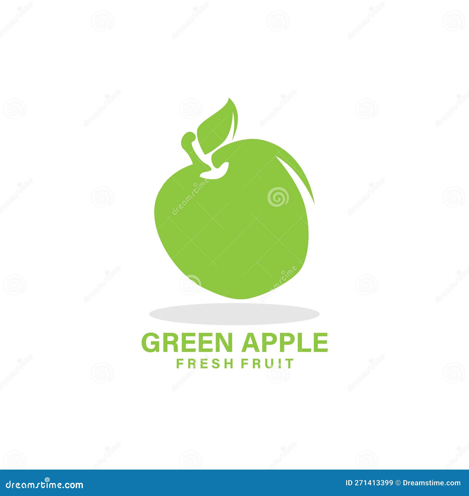 Illustration of Green Apple Design Vector Stock Vector - Illustration ...