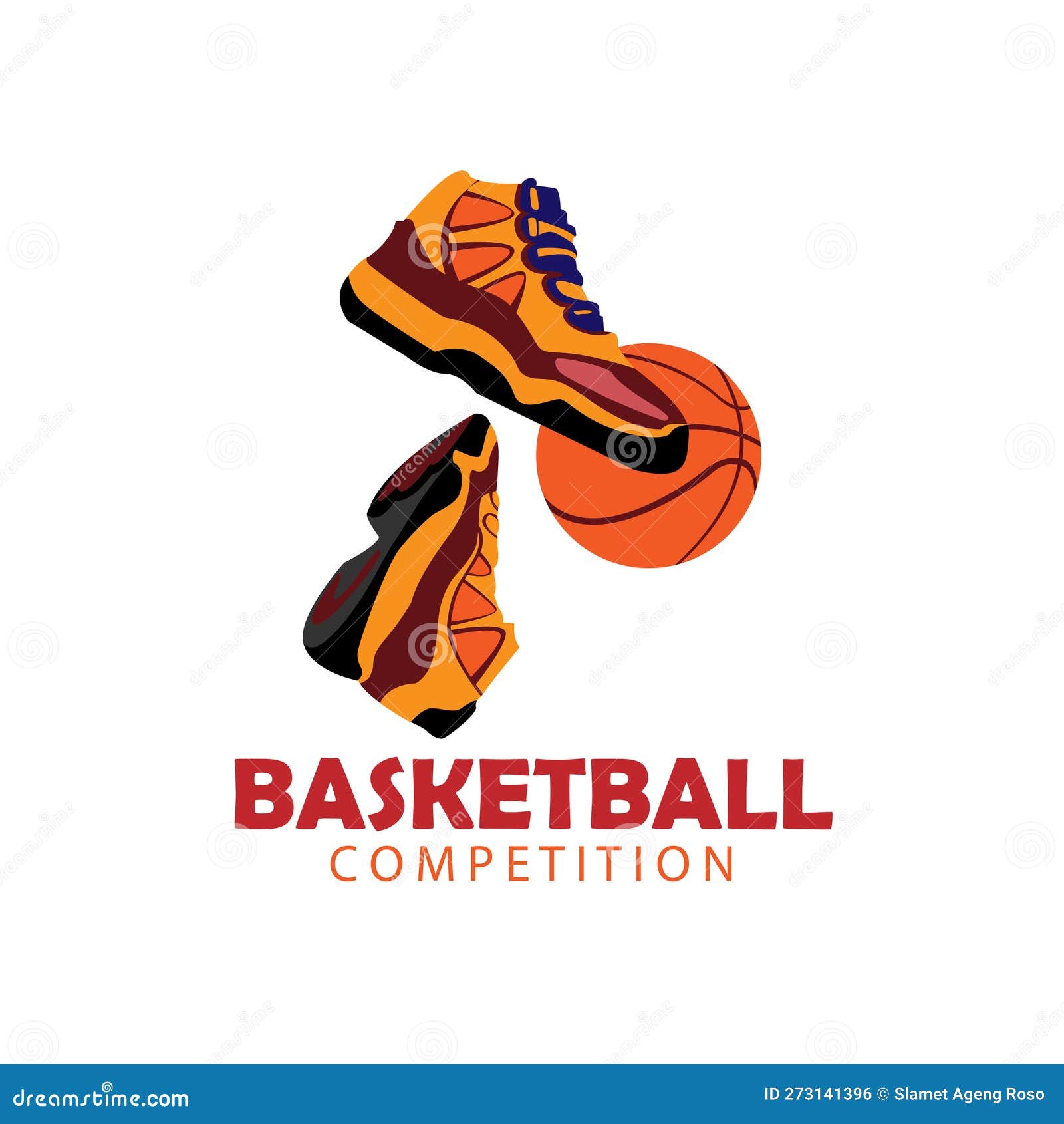 Shoes with Ball Design Illustration Vector Stock Vector - Illustration ...